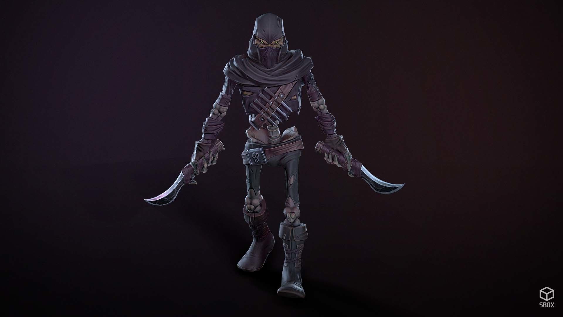 3D model Low-poly game ready models of the characters SkeletonsPack1 VR ...