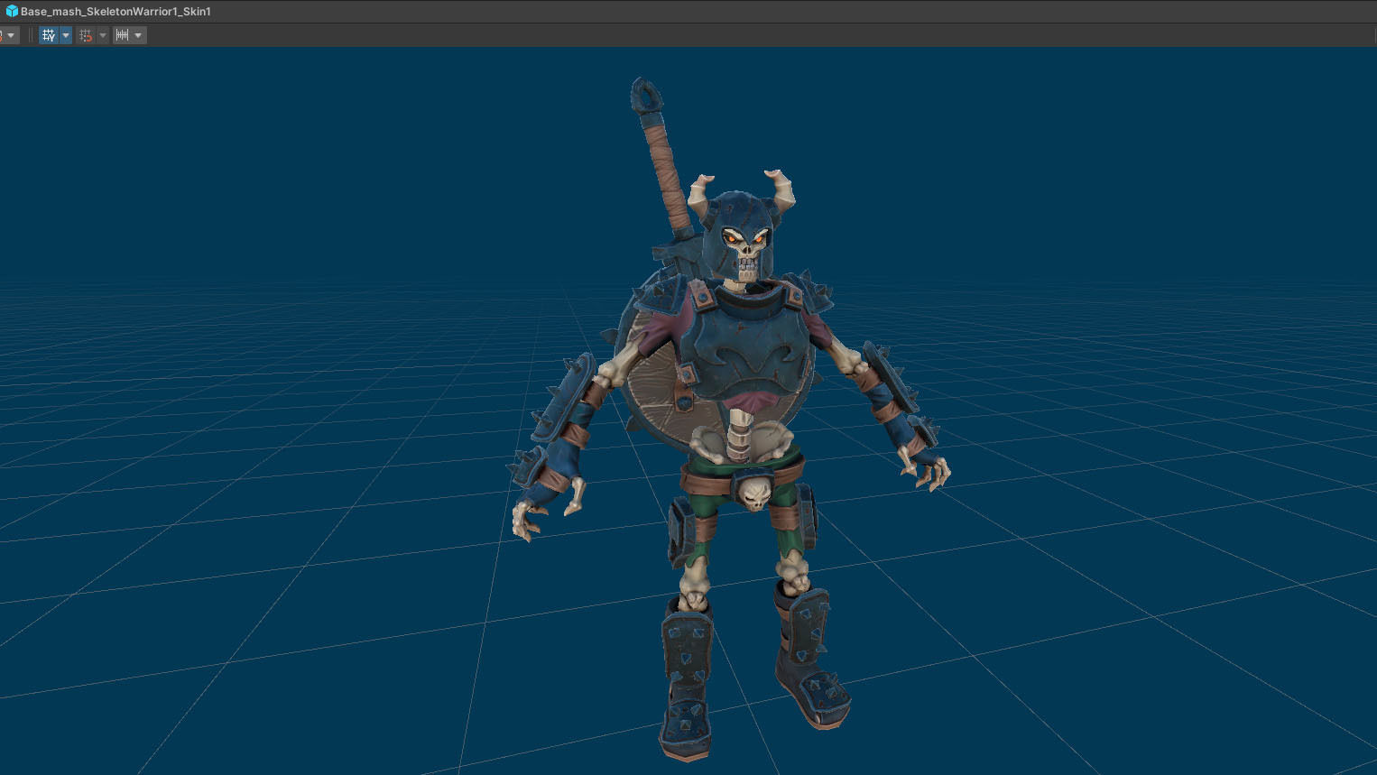 3D model Low-poly game ready models of the characters SkeletonsPack1 VR ...