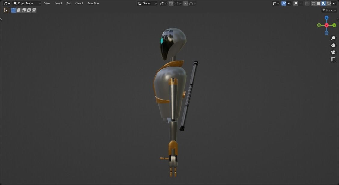 Futuristic Training Bot 3D model rigged | CGTrader