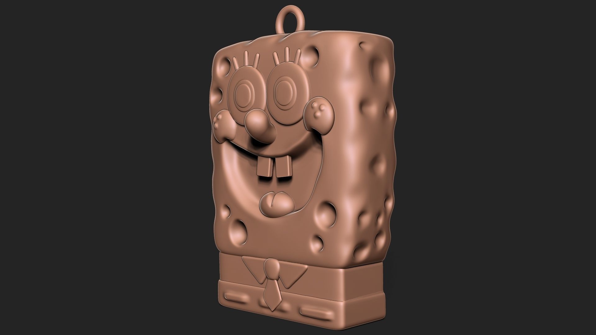 SpongeBob Keychain 3D model 3D printable | CGTrader