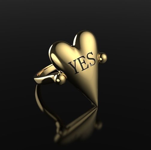 Ring say yes to love 3D model 3D printable | CGTrader
