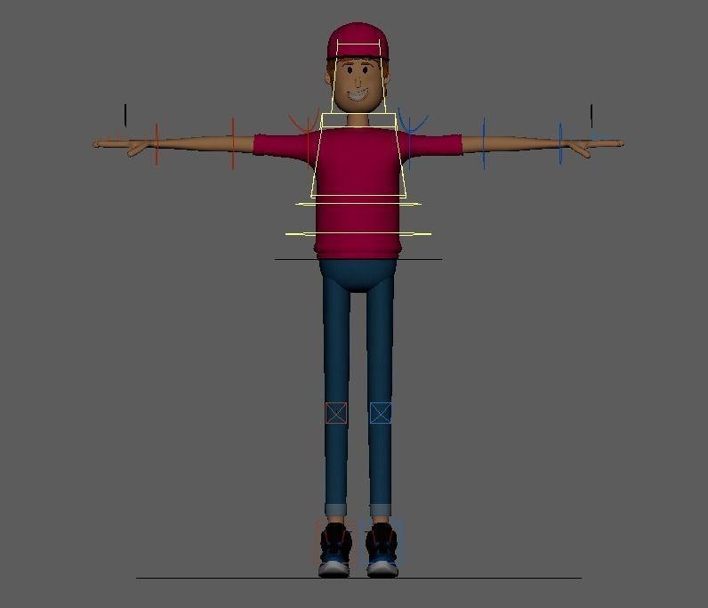 Simple 3D character - Rigged 3D model rigged | CGTrader