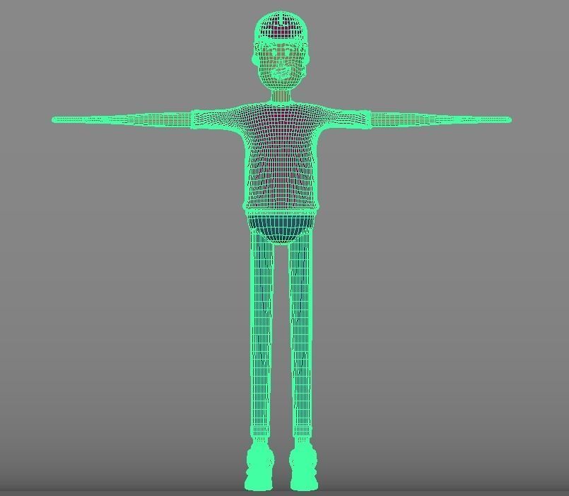 Simple 3D character - Rigged 3D model rigged | CGTrader