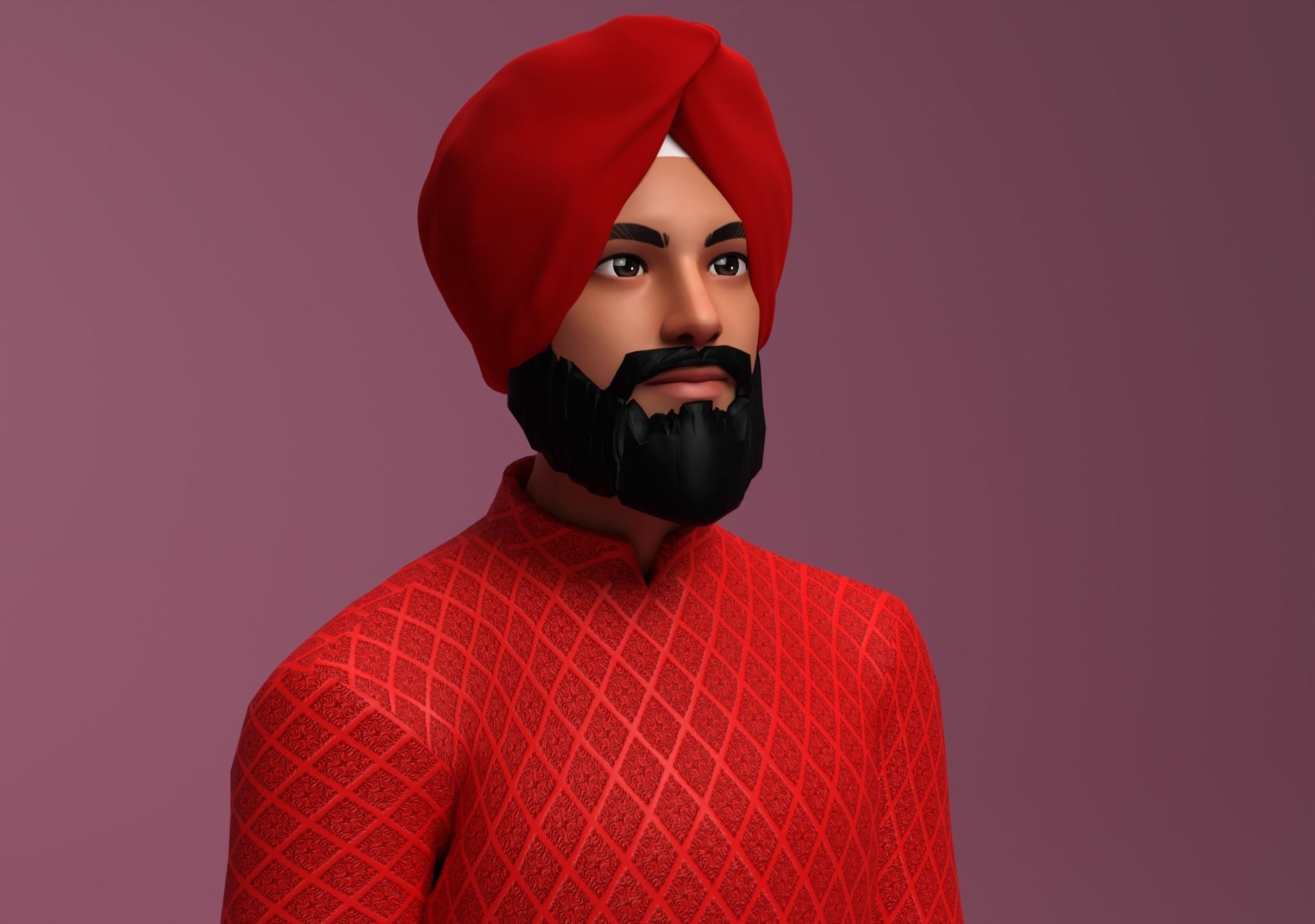 3D model Sikh Sardar ji 3D Character VR / AR / low-poly | CGTrader