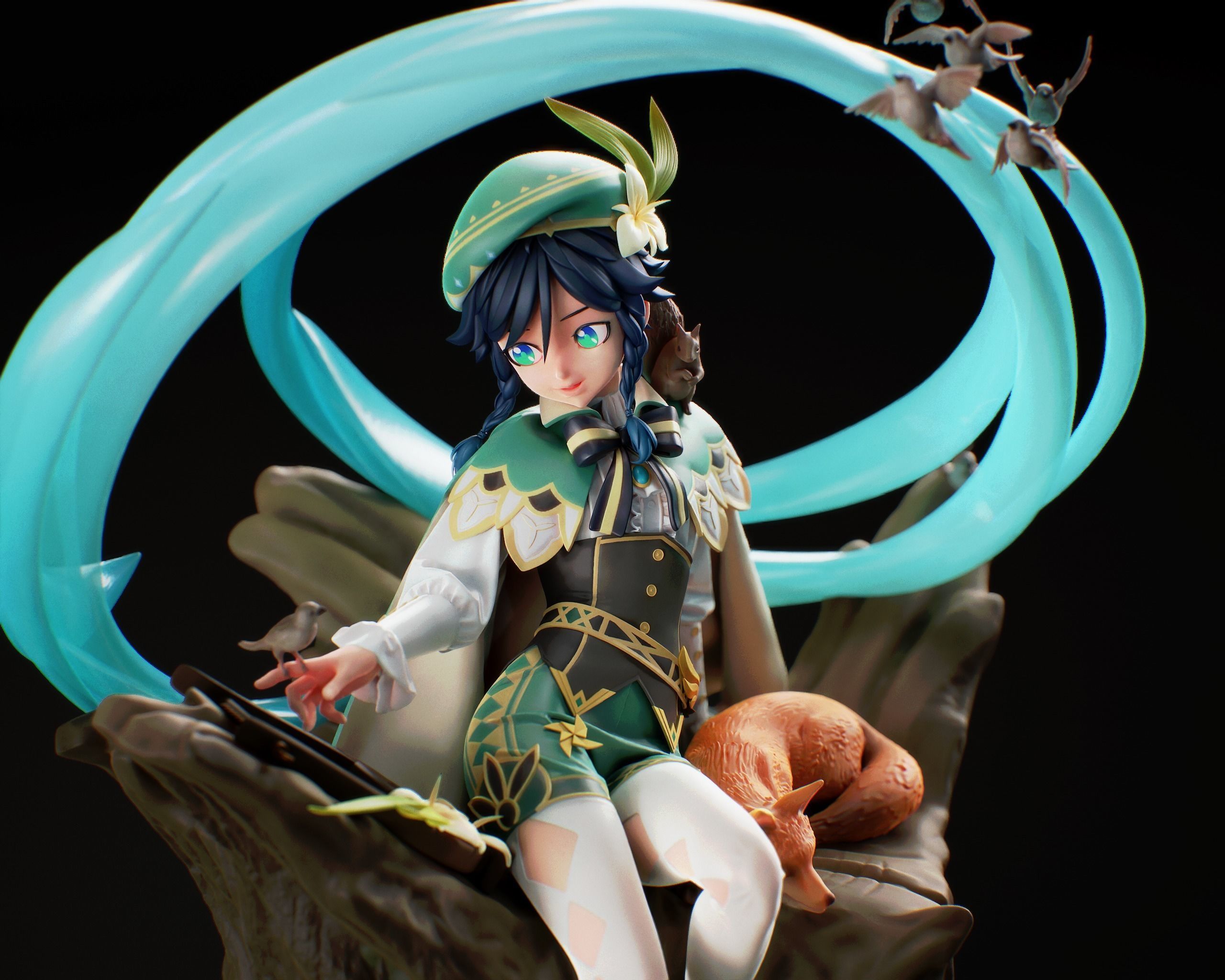 Genshin Impact Venti 3D model 3D printable | CGTrader