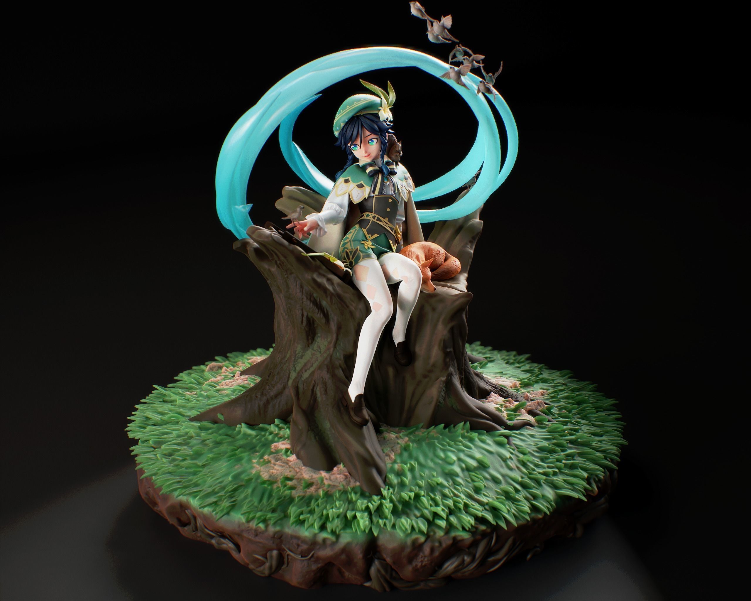 Genshin Impact Venti 3D model 3D printable | CGTrader