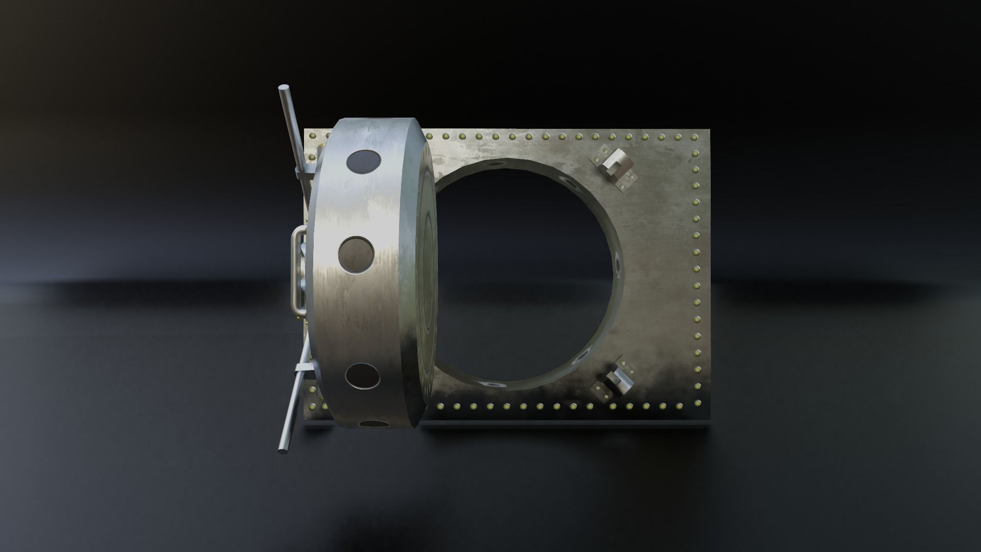 3D model Reinforced Vault Door Set VR / AR / low-poly | CGTrader