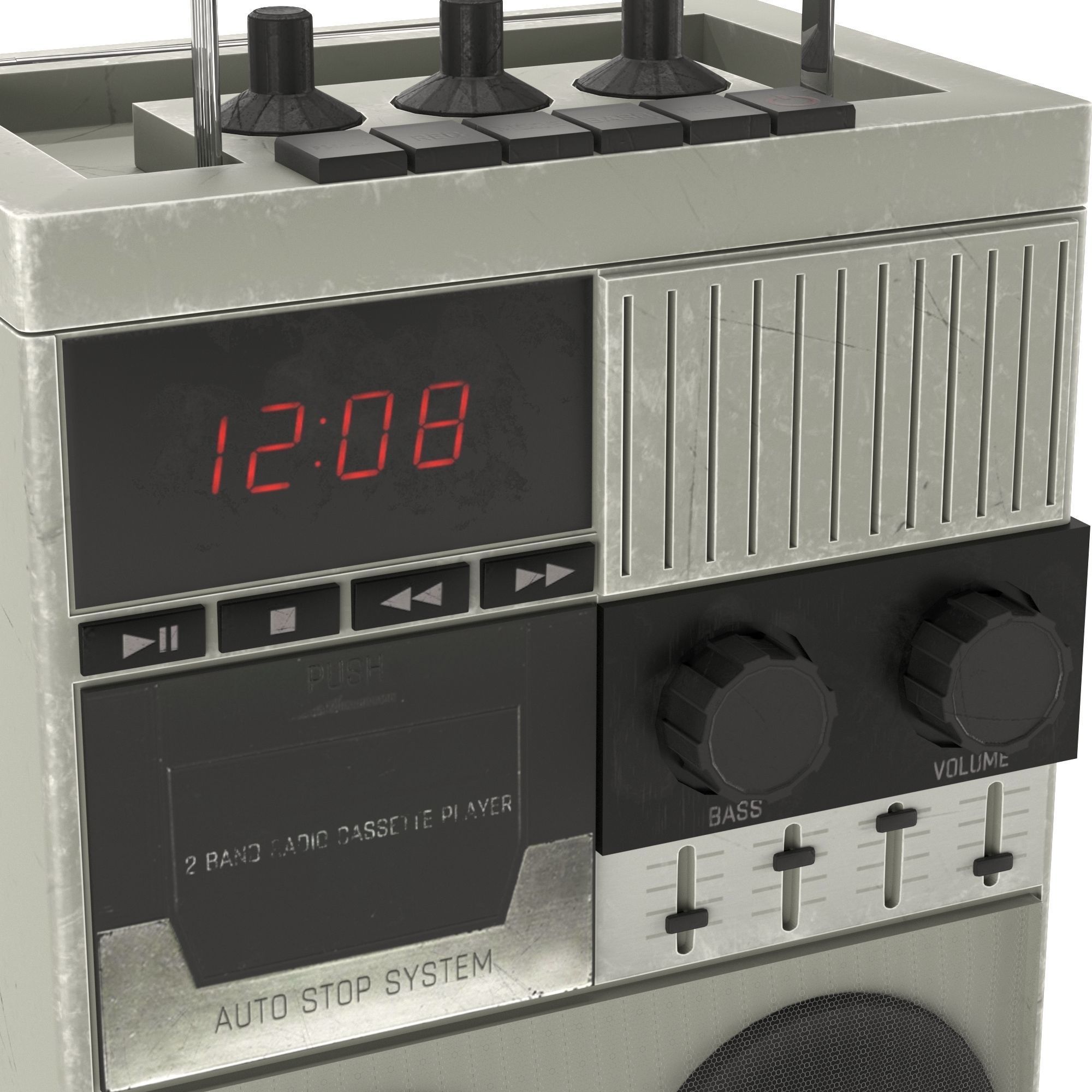 3D model Old Radio Cassette Player VR / AR / low-poly | CGTrader