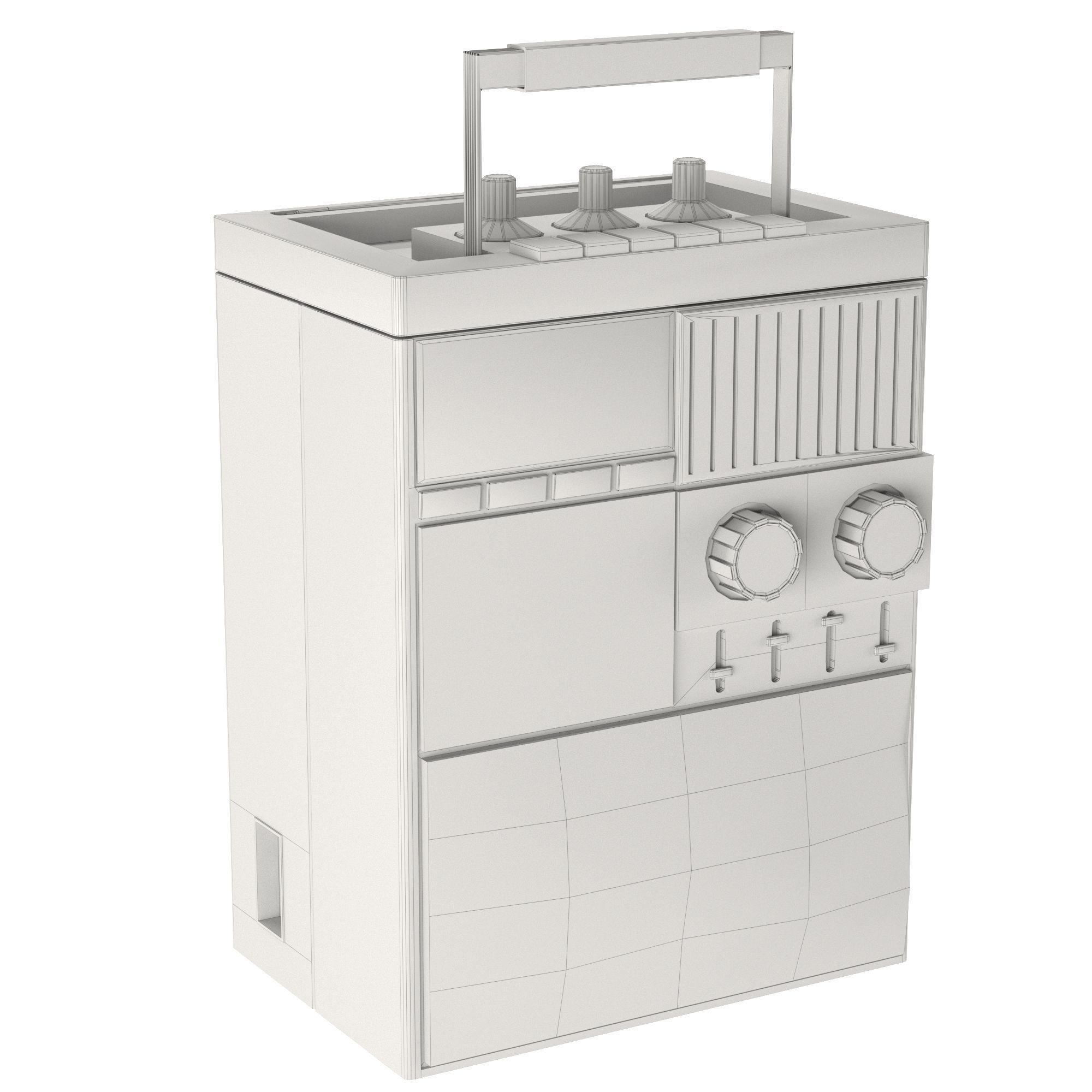 3D model Old Radio Cassette Player VR / AR / low-poly | CGTrader