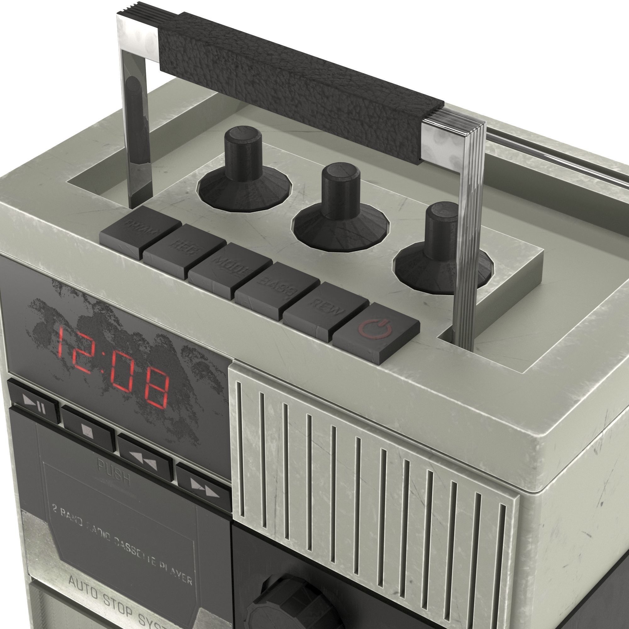 3D model Old Radio Cassette Player VR / AR / low-poly | CGTrader