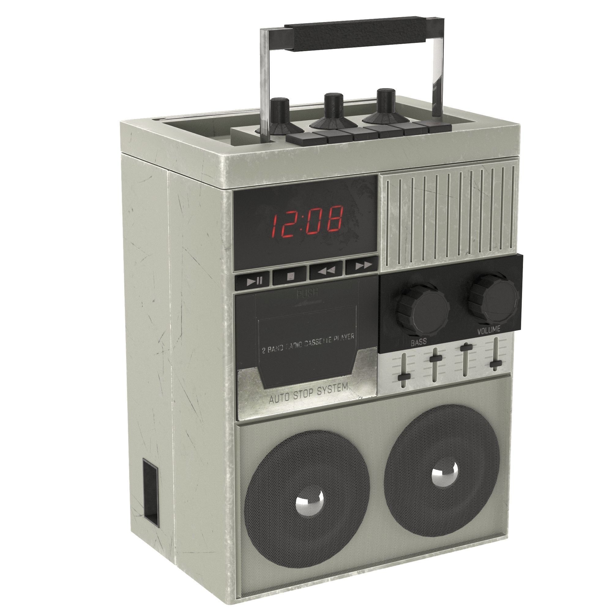 3D model Old Radio Cassette Player VR / AR / low-poly | CGTrader