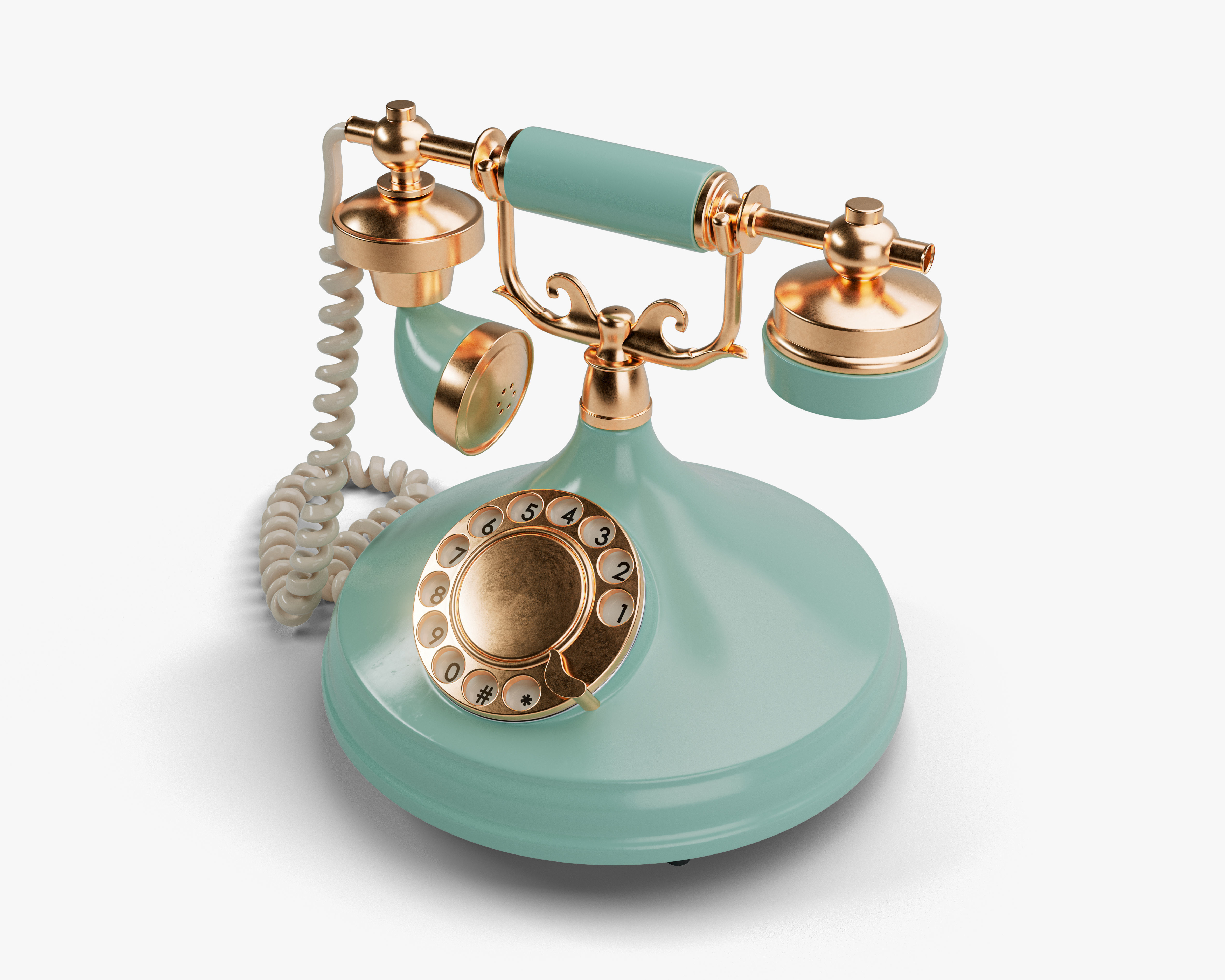 Vintage Art Deco Telephone 3D model | CGTrader