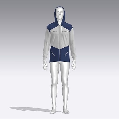 3D model Hoodie mannequin wearing jacket VR / AR / low-poly | CGTrader