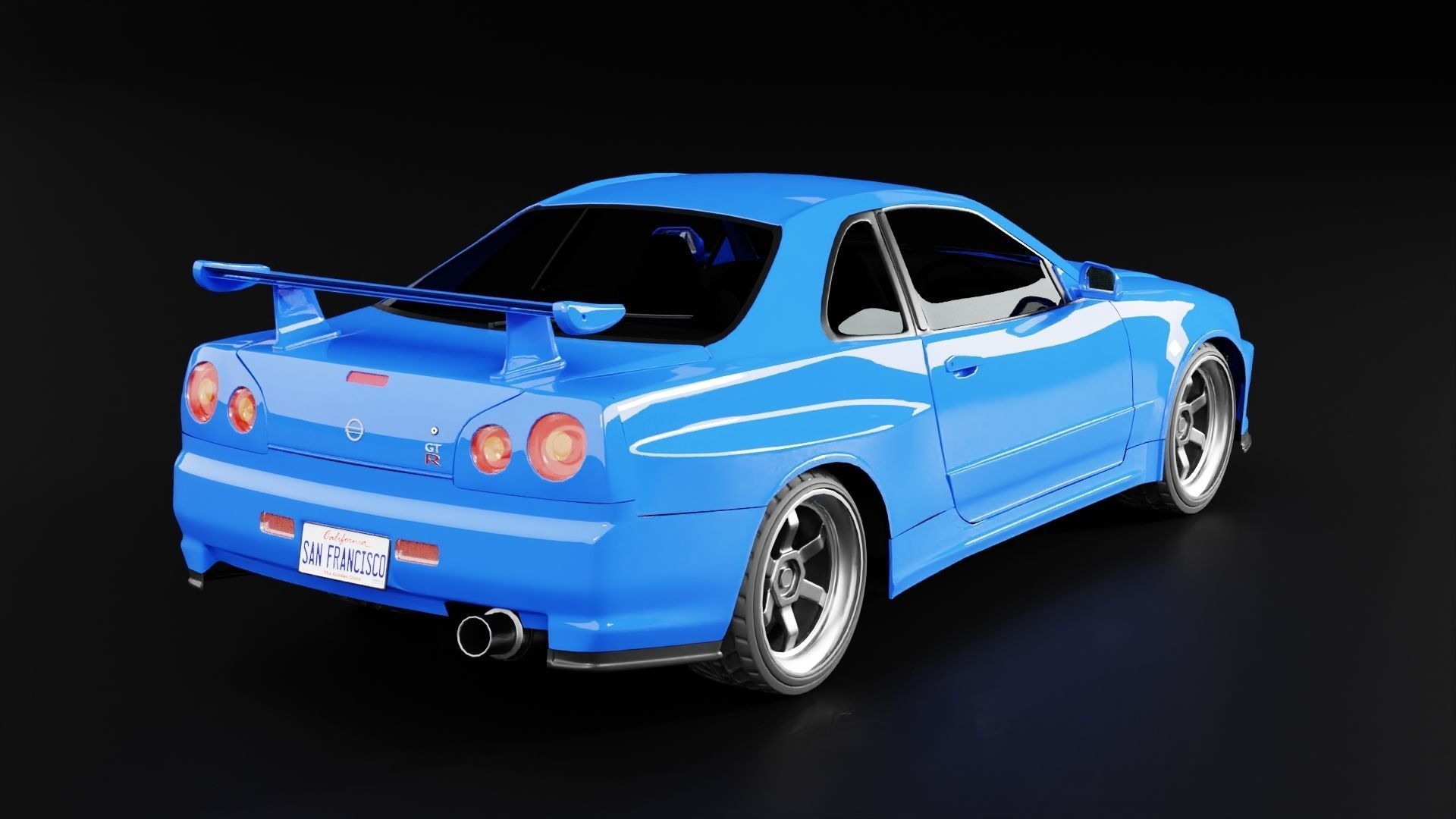 3D model Nissan Skyline GT-R R34 VR / AR / low-poly | CGTrader