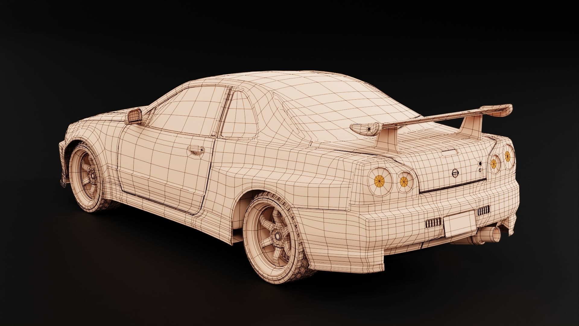 3D model Nissan Skyline GT-R R34 VR / AR / low-poly | CGTrader