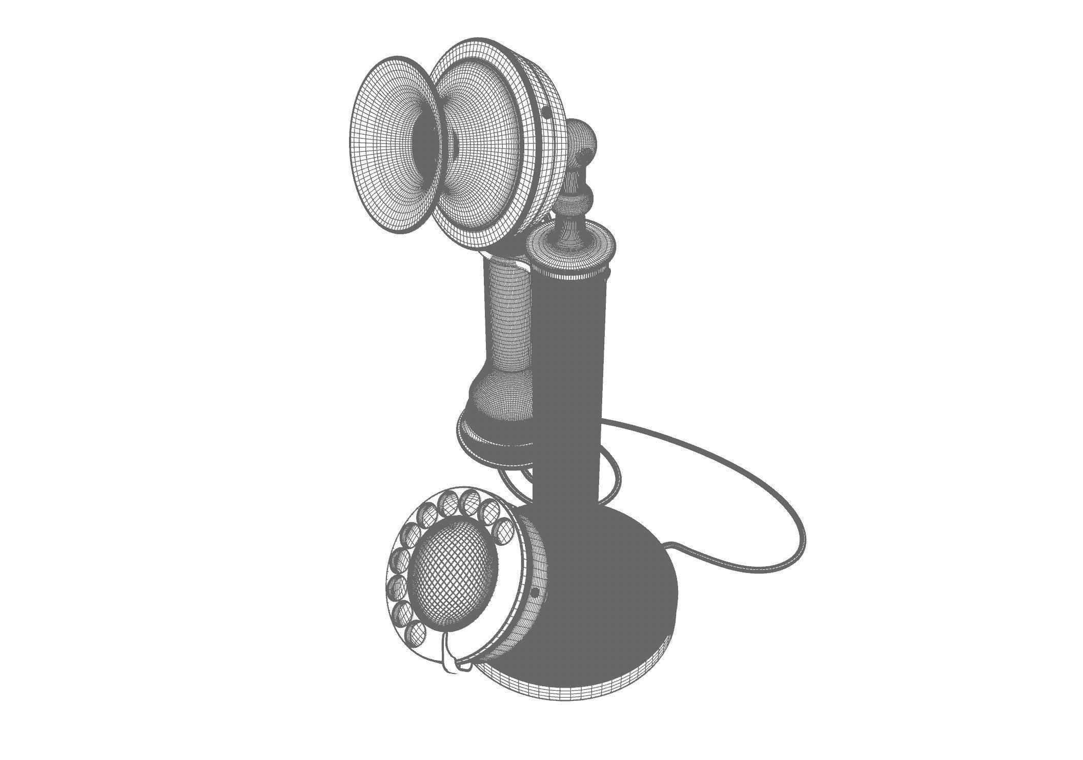 Vintage Candlestick Bell Telephone 3D model | CGTrader