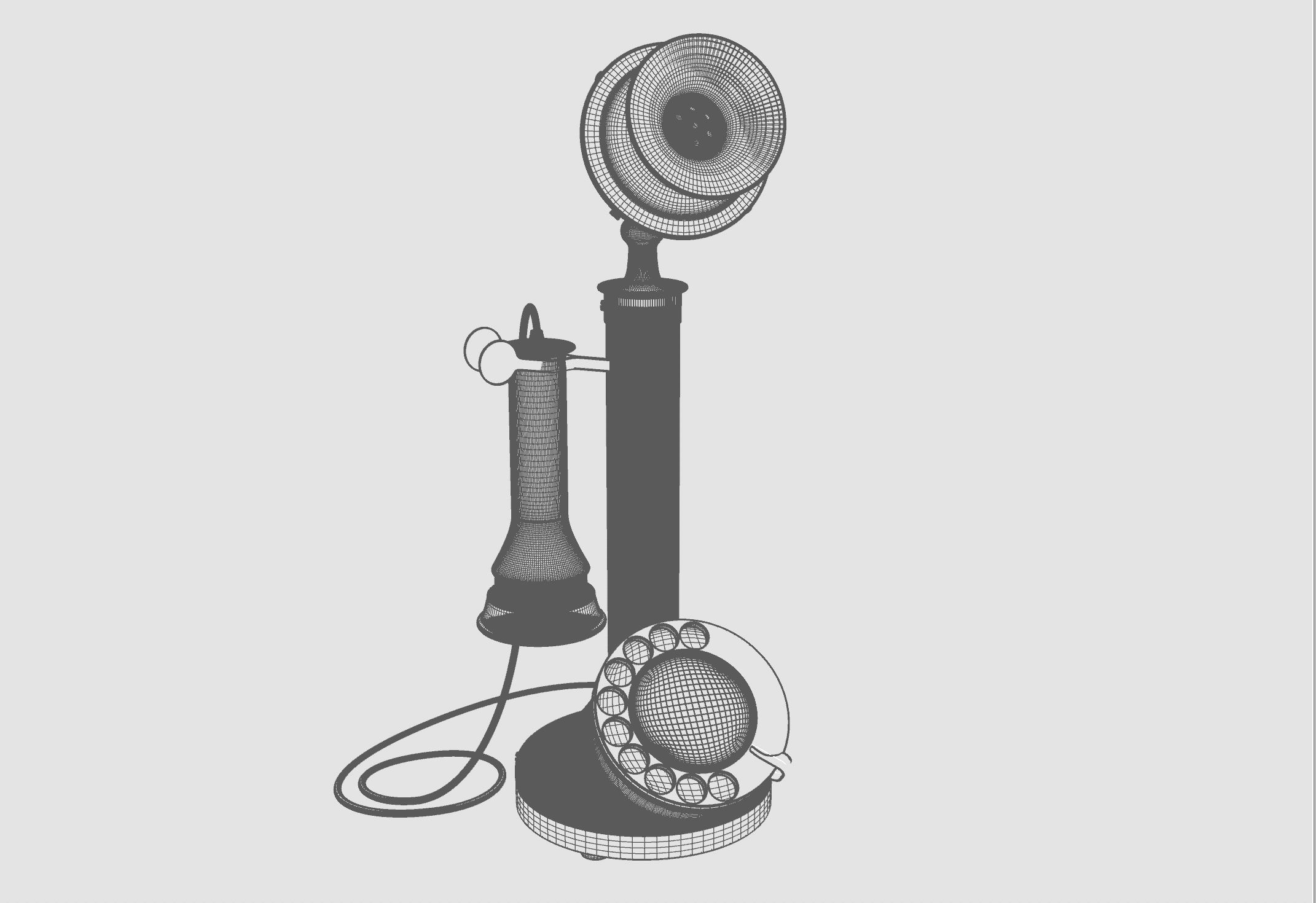 Vintage Candlestick Bell Telephone 3D model | CGTrader