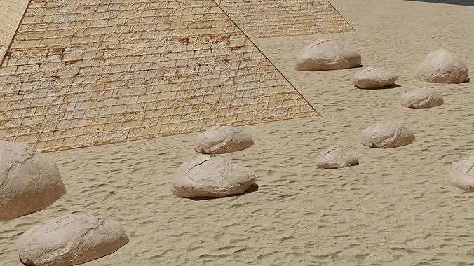 egitto piramidi rocce egypt pyramids rocks 3D model | CGTrader