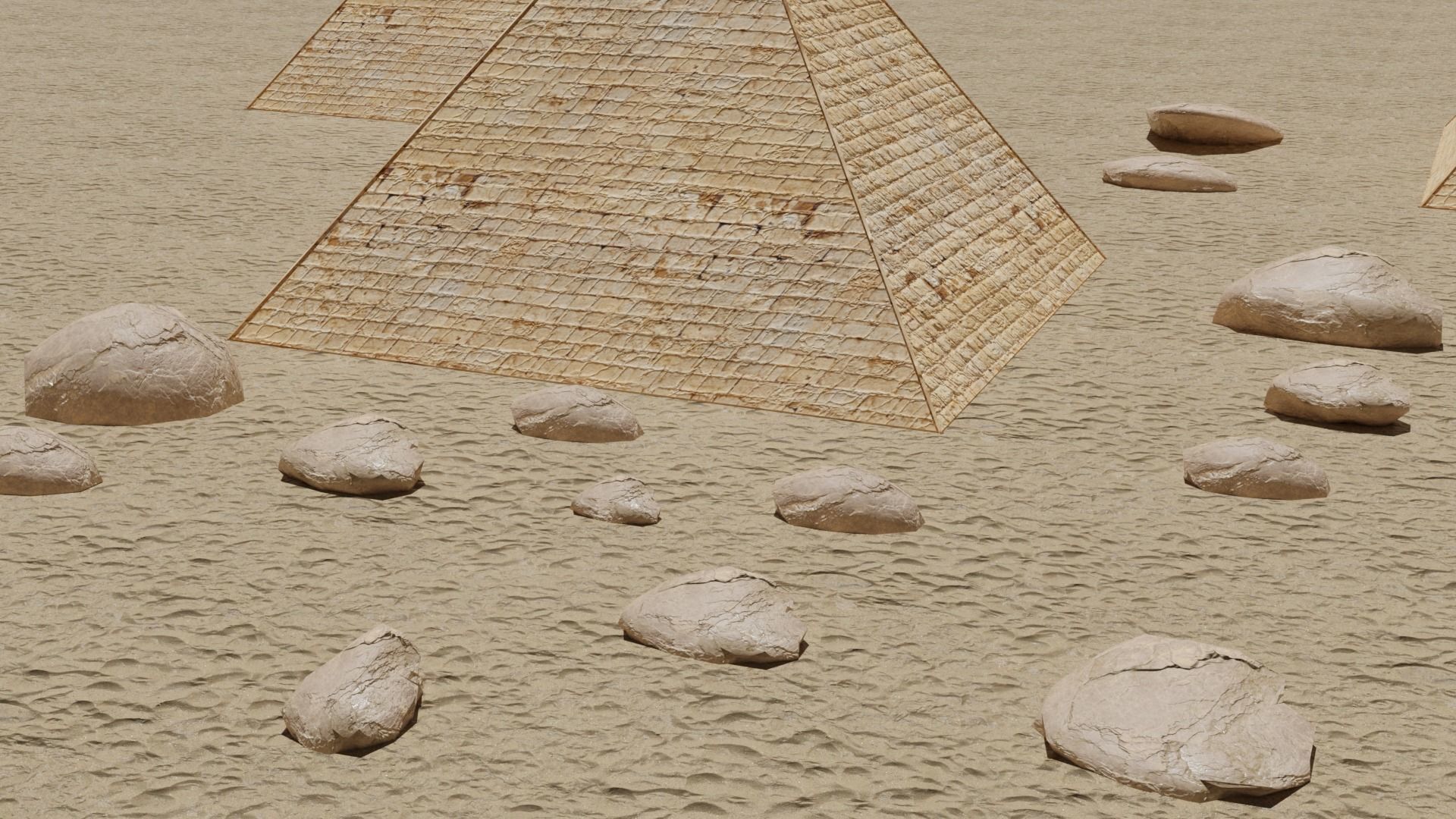 egitto piramidi rocce egypt pyramids rocks 3D model | CGTrader