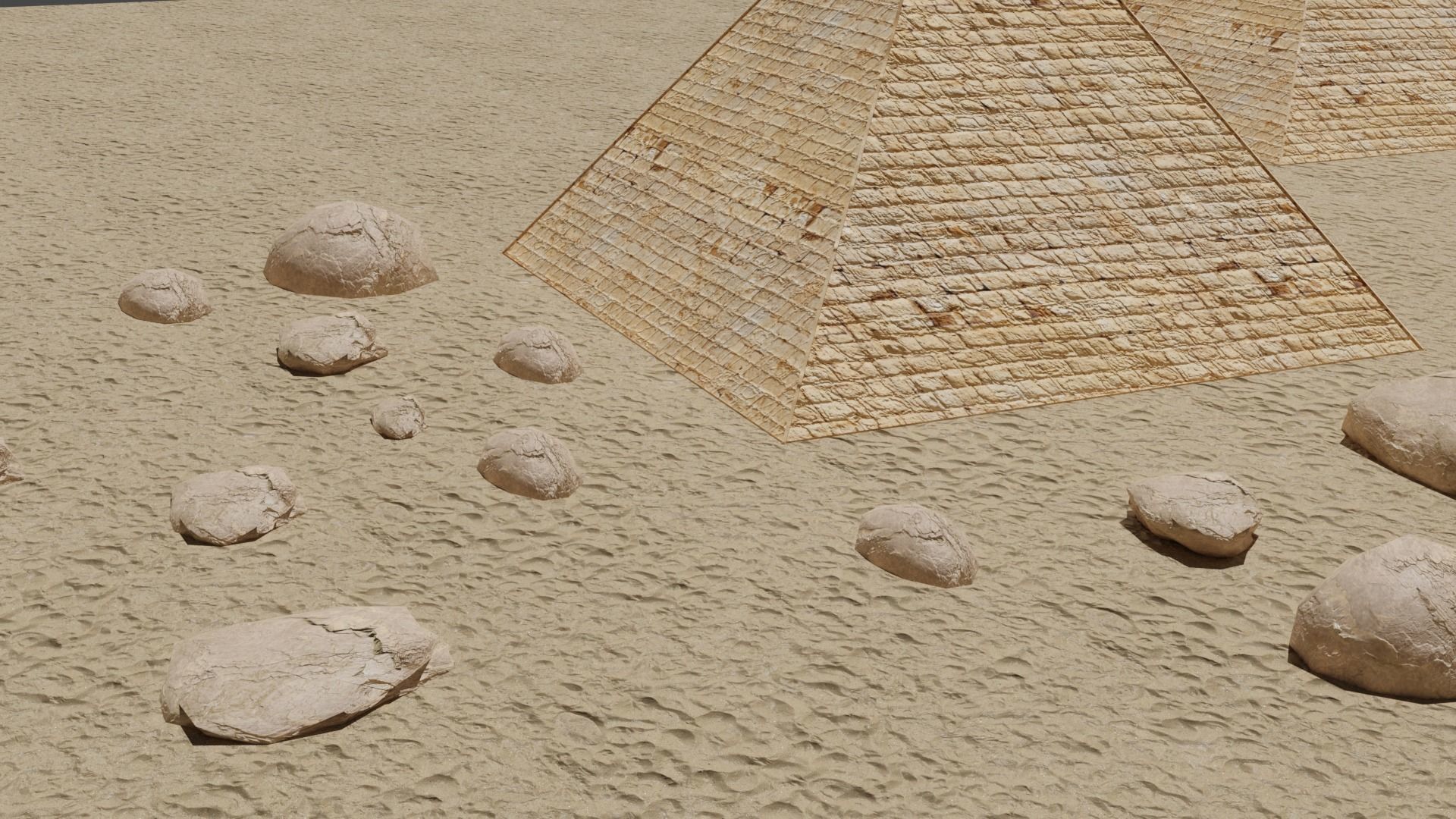 egitto piramidi rocce egypt pyramids rocks 3D model | CGTrader