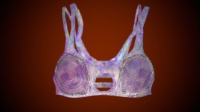 3D model Party Bra Psychedelic Rave CyberPunk Hippy Street VR / AR ...