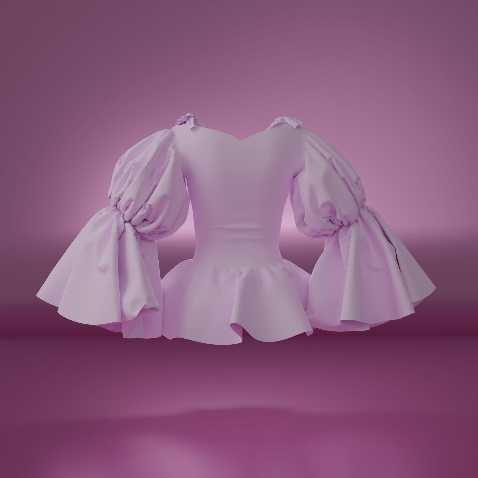 Puffed top 3D model | CGTrader