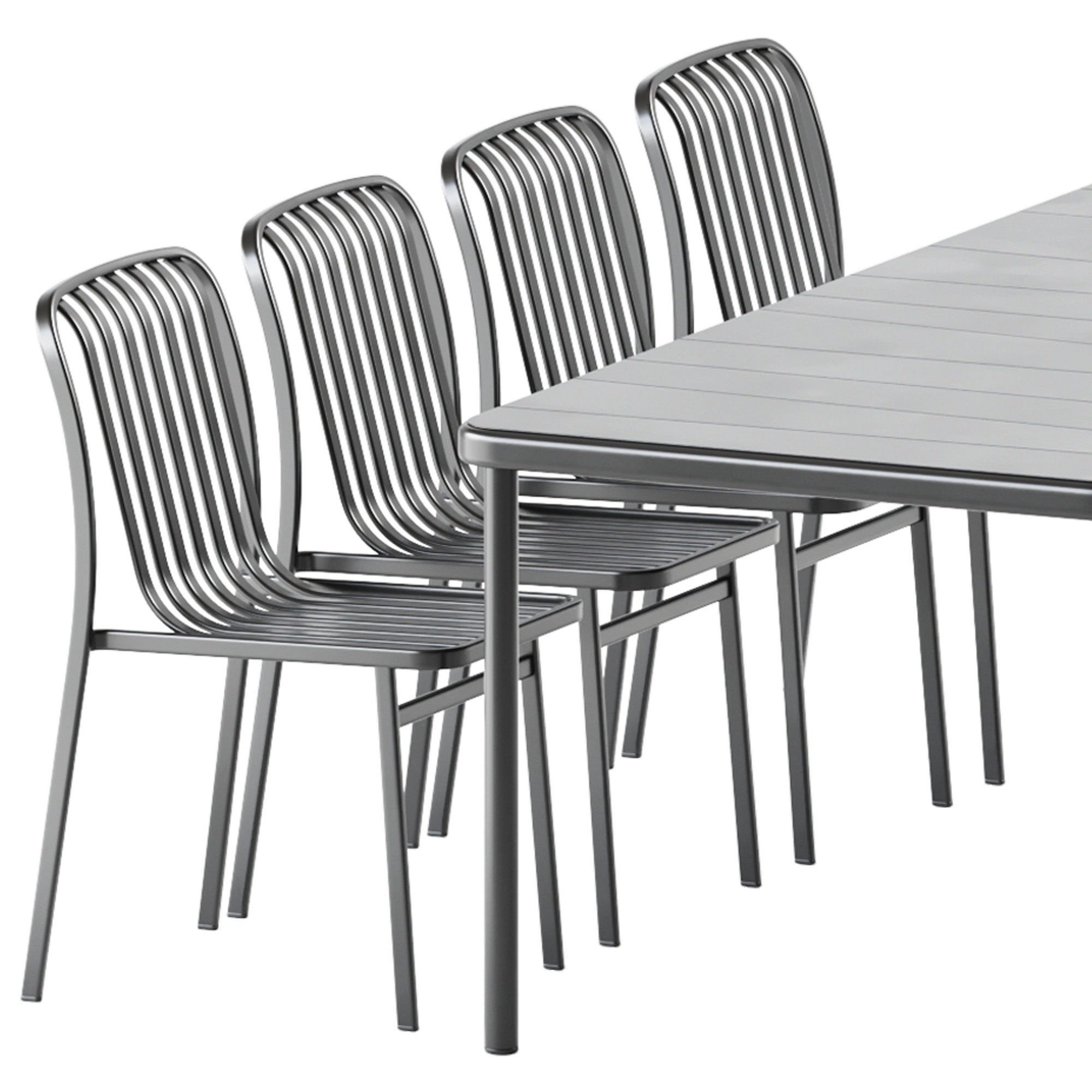 BANGI R220 Table and KANO Stackable Chair by BABEL D 3D model | CGTrader