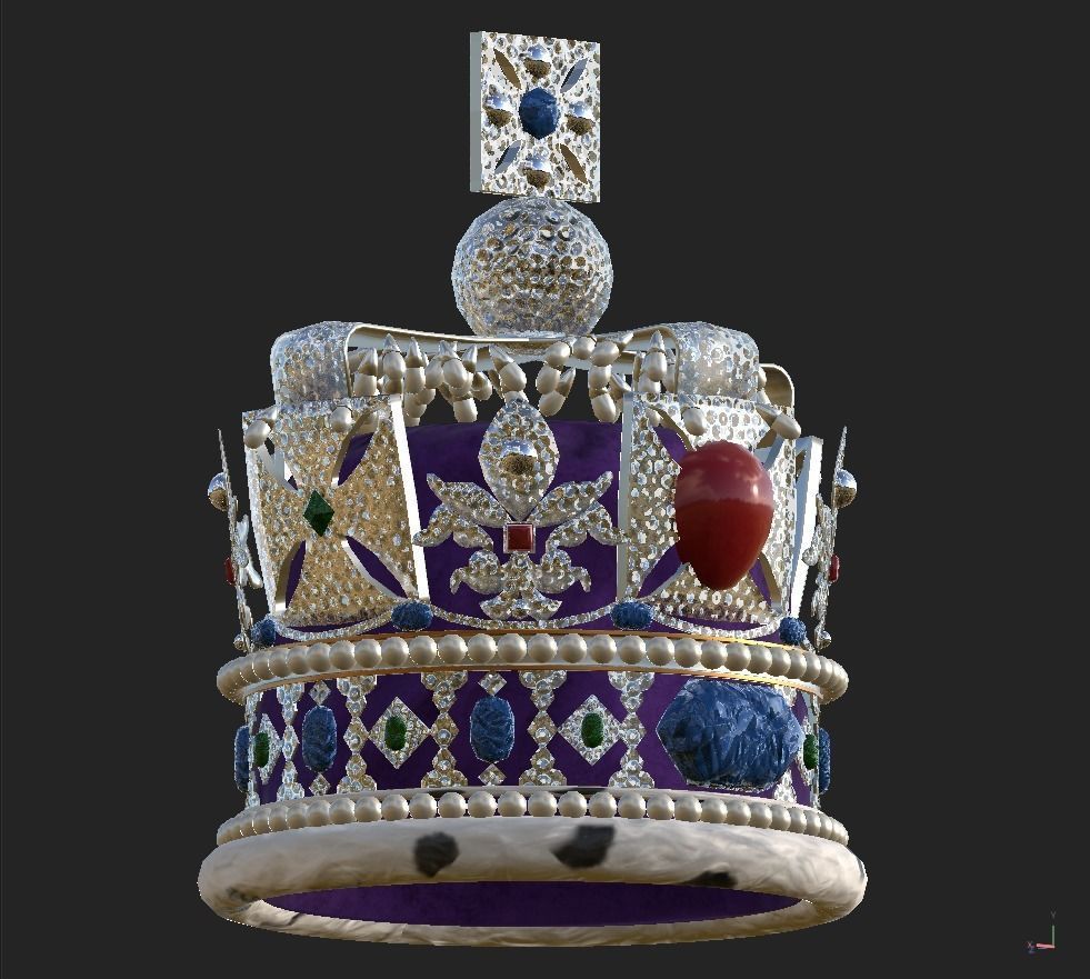 3D model British Imperial State Crown VR / AR / low-poly | CGTrader