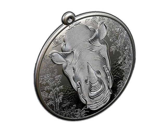 HM Rhino and Nature Keychain 3D print model 3D model 3D printable ...