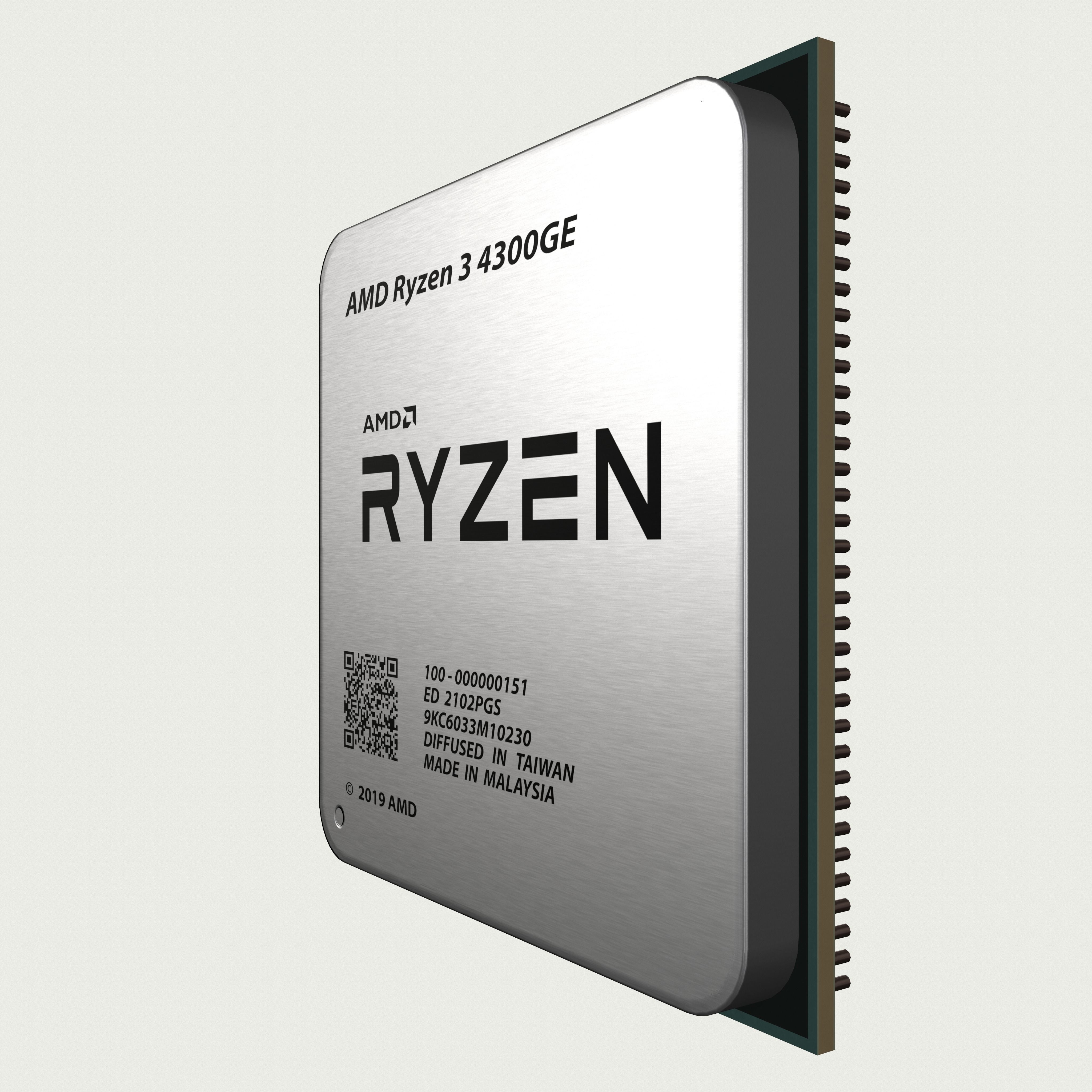 3D model CPU AMD Ryzen 3 4300GE VR / AR / low-poly | CGTrader