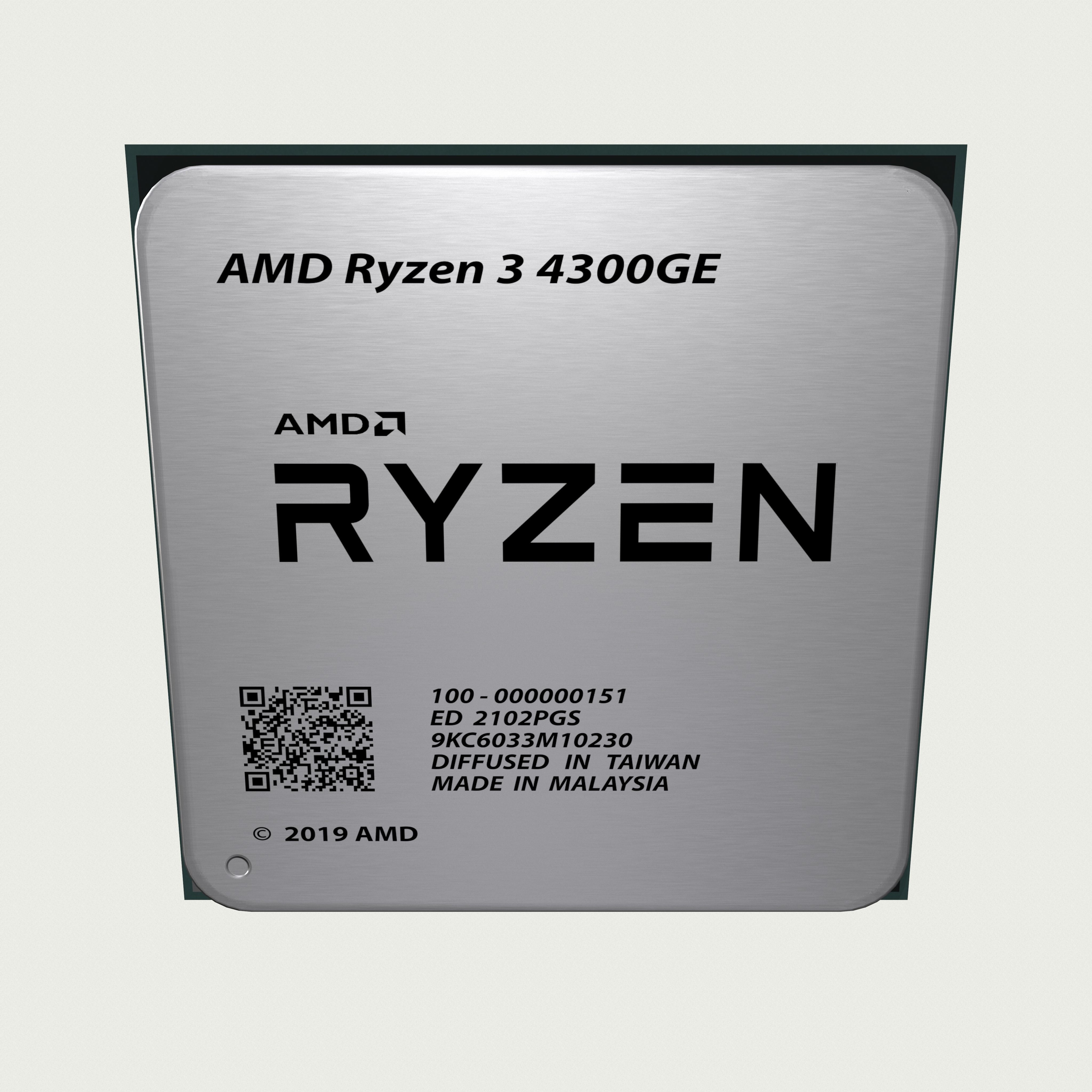 3D model CPU AMD Ryzen 3 4300GE VR / AR / low-poly | CGTrader