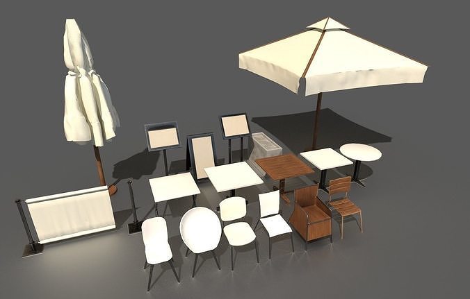 3D model Modular Restaurant props VR / AR / low-poly | CGTrader