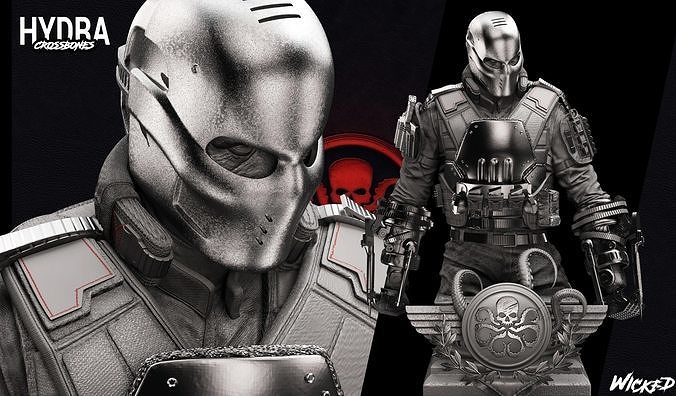 Wicked Crossbones Bust Tested and ready for 3d printing 3D model 3D ...