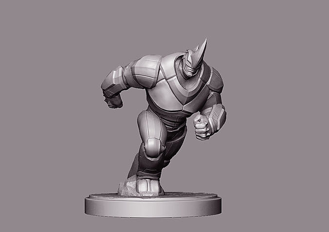 Rhino 75mm scale 3D model 3D printable | CGTrader