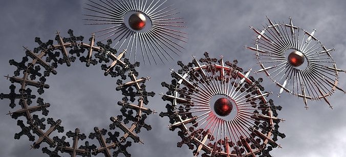 Golden Angel Vortex 4 versions 3D model | CGTrader