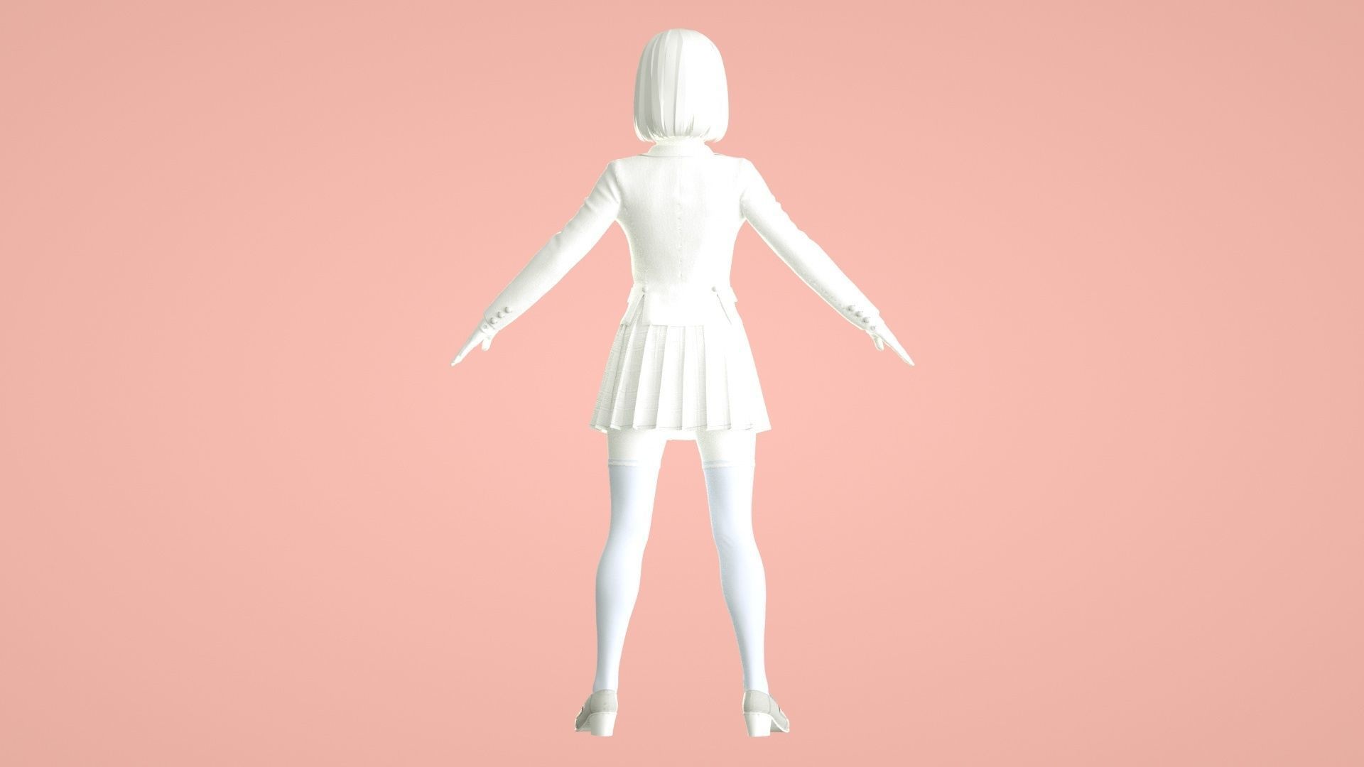 jk girl high school girl cool girl 3D model | CGTrader