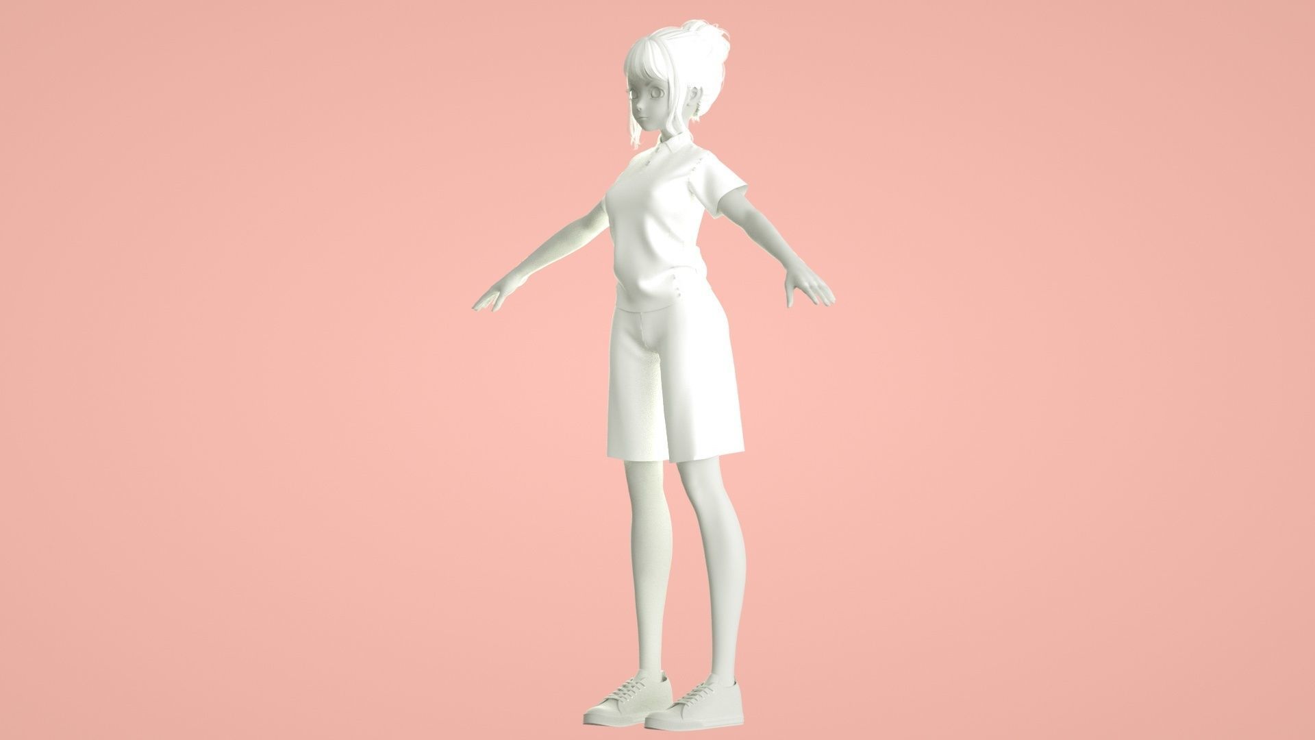 girl middle school student bad girl high school girl little girl 3D model | CGTrader
