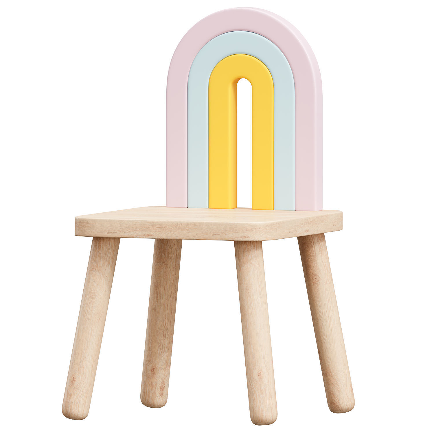 Mini Rainbow chair free 3D model | CGTrader