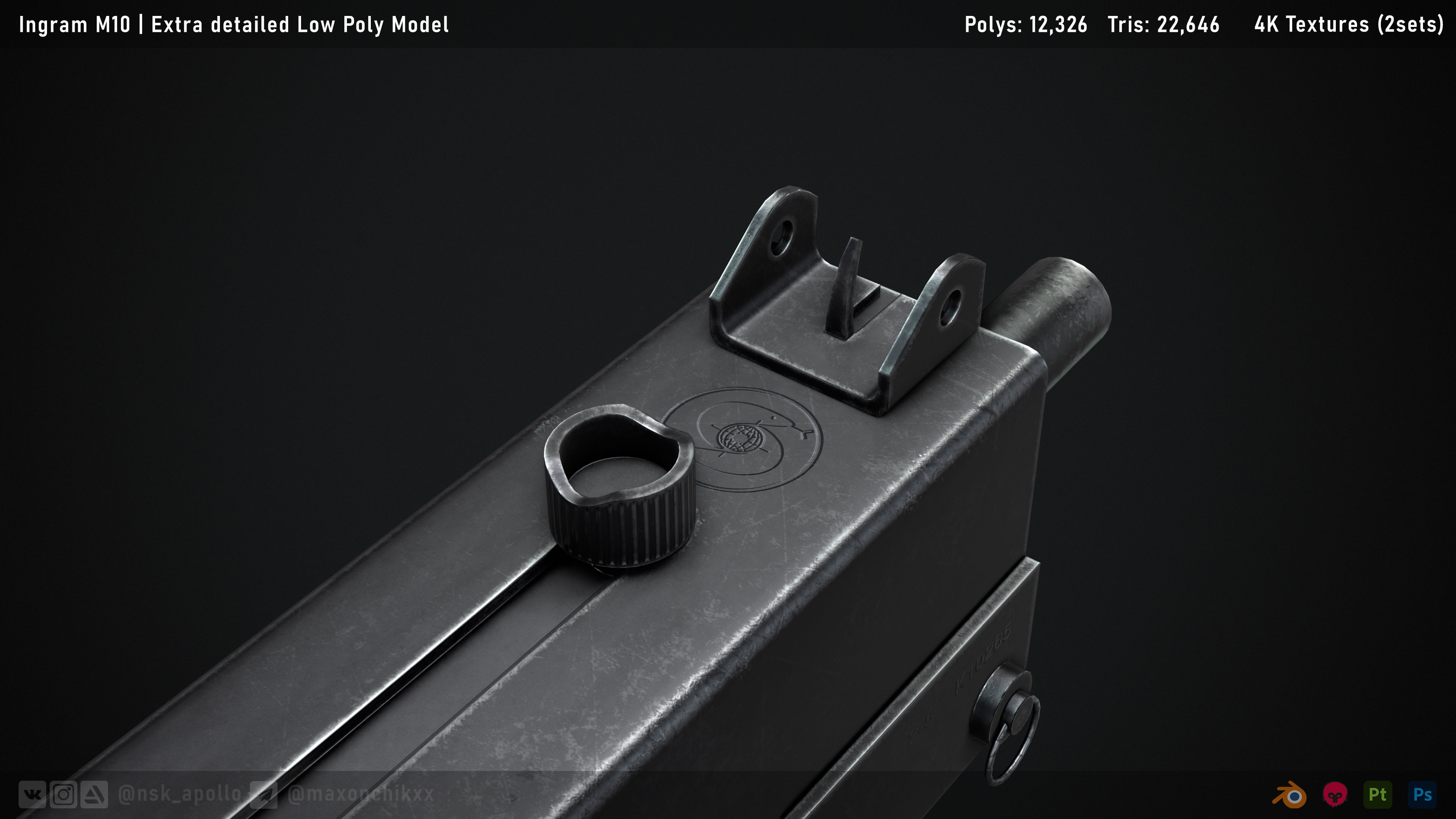 3D model Low-poly Ingram Mac10 VR / AR / low-poly | CGTrader