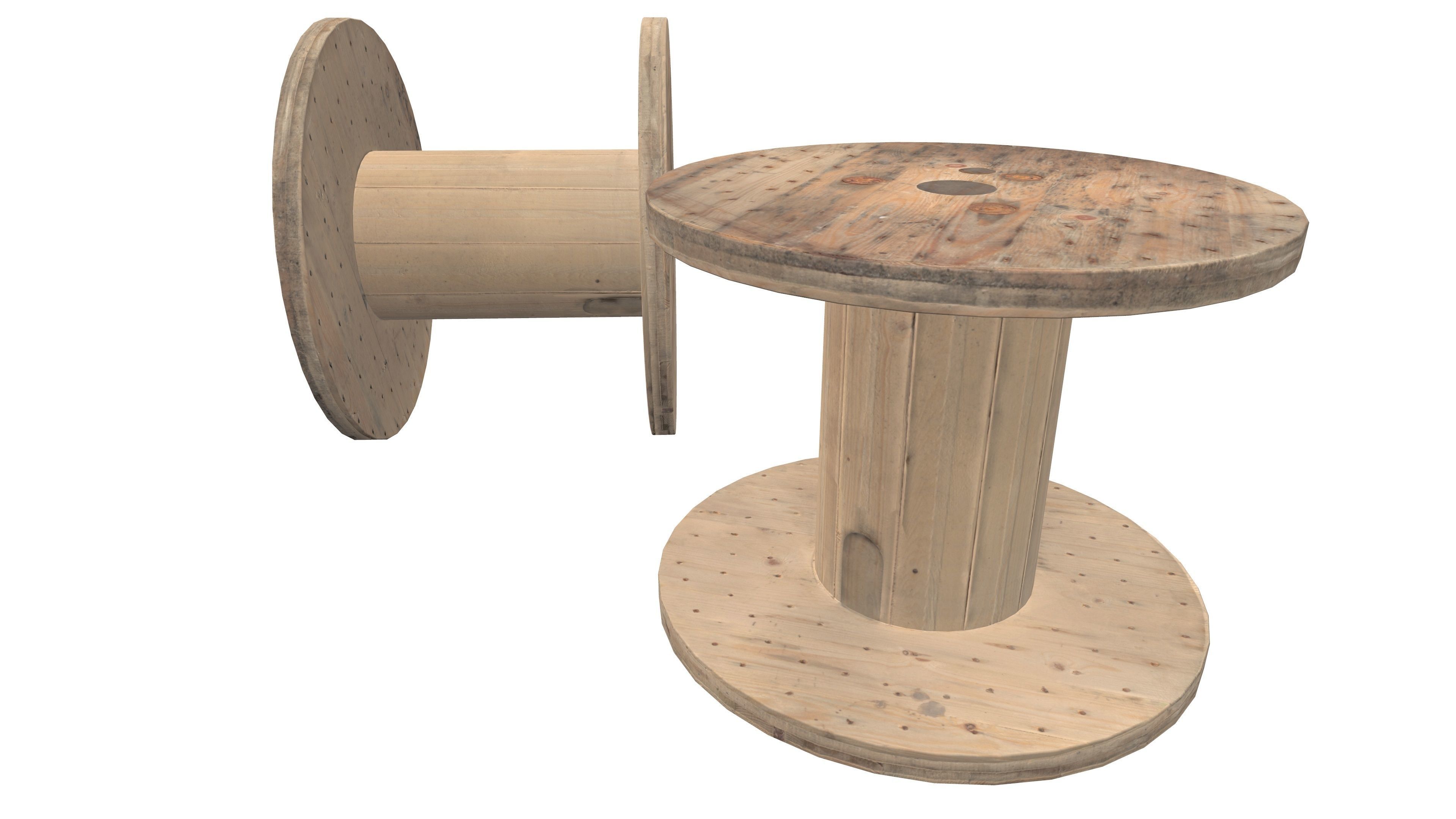 3D model Wooden Cable Reel 3D Model AR VR PBR VR / AR / low-poly | CGTrader