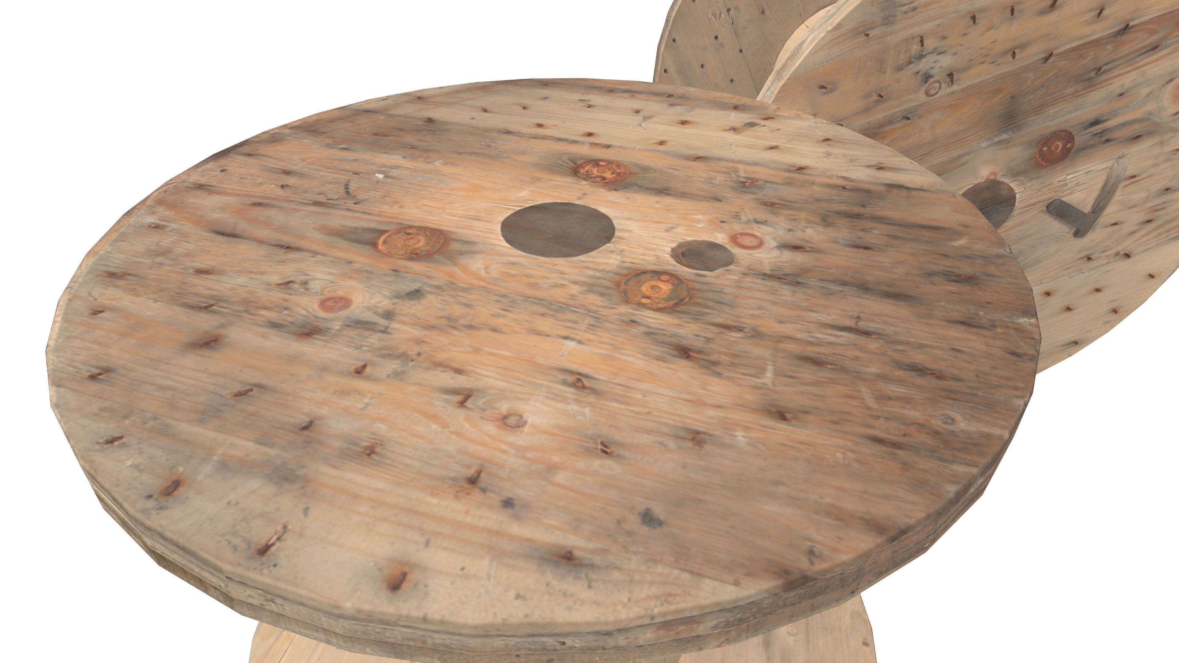 3D model Wooden Cable Reel 3D Model AR VR PBR VR / AR / low-poly | CGTrader