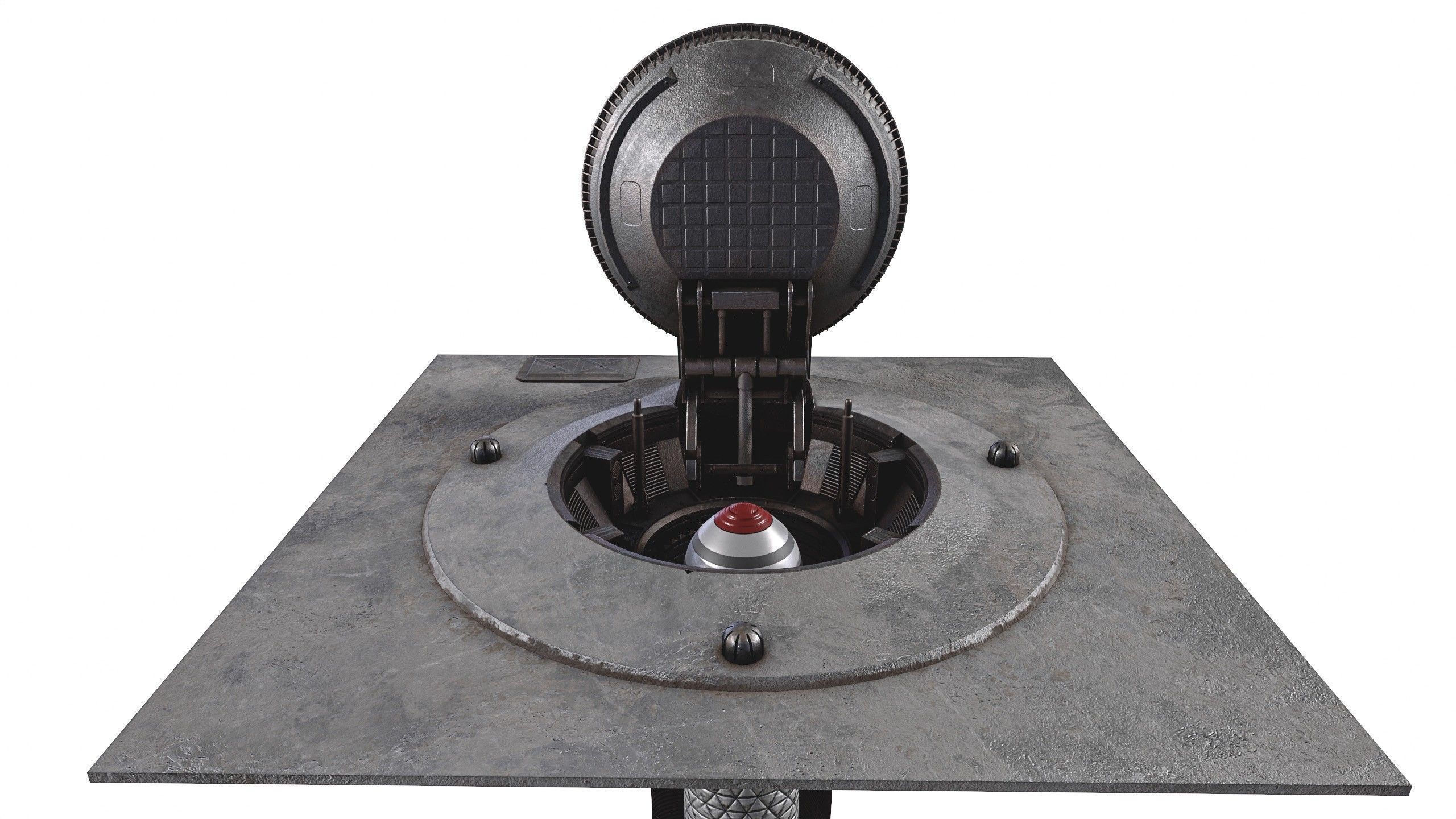 3D model Missile Silo With Ballistic Missile VR / AR / low-poly | CGTrader