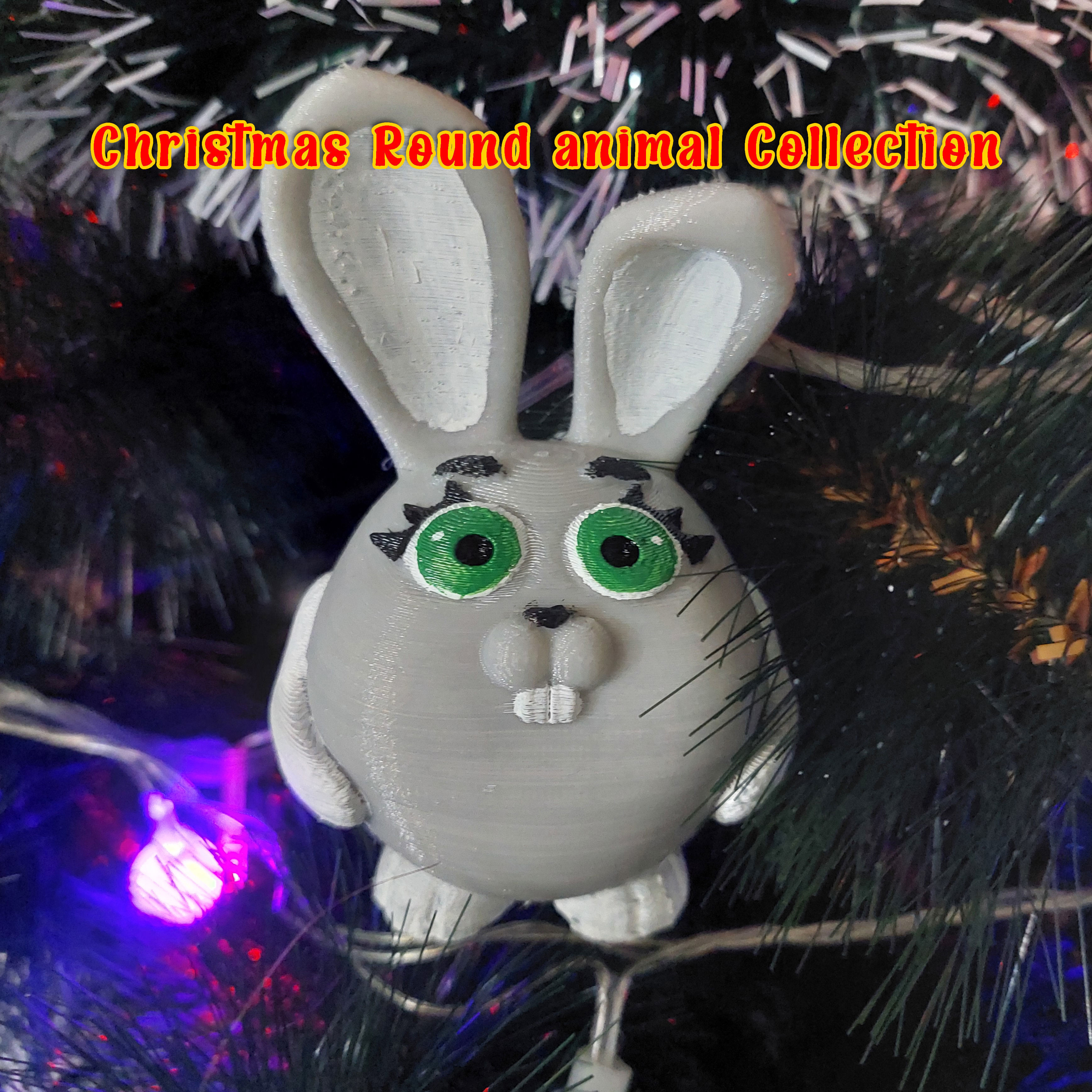 Round animals collection Bunny 3D model 3D printable | CGTrader