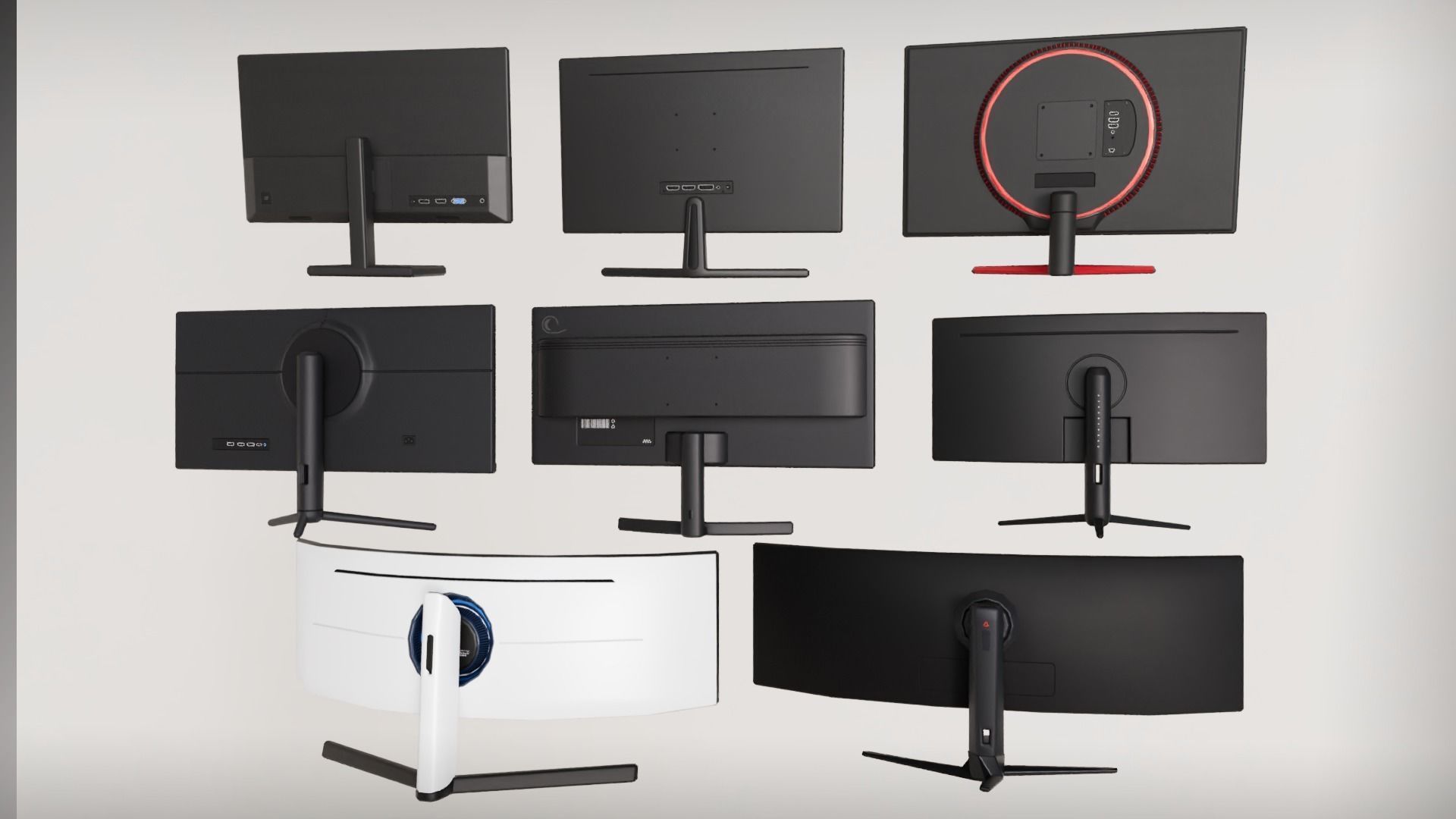 3D model Low Poly PC Monitors VR / AR / low-poly | CGTrader