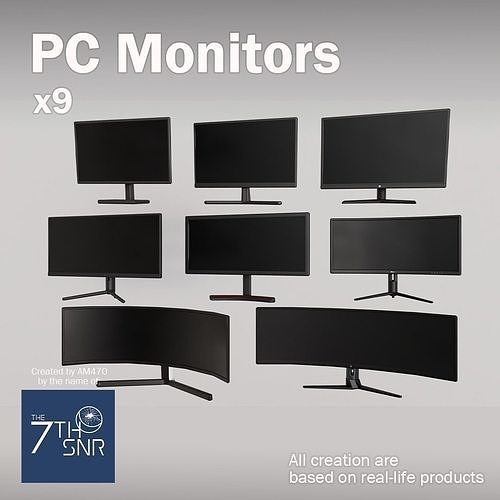 3D model Low Poly PC Monitors VR / AR / low-poly | CGTrader