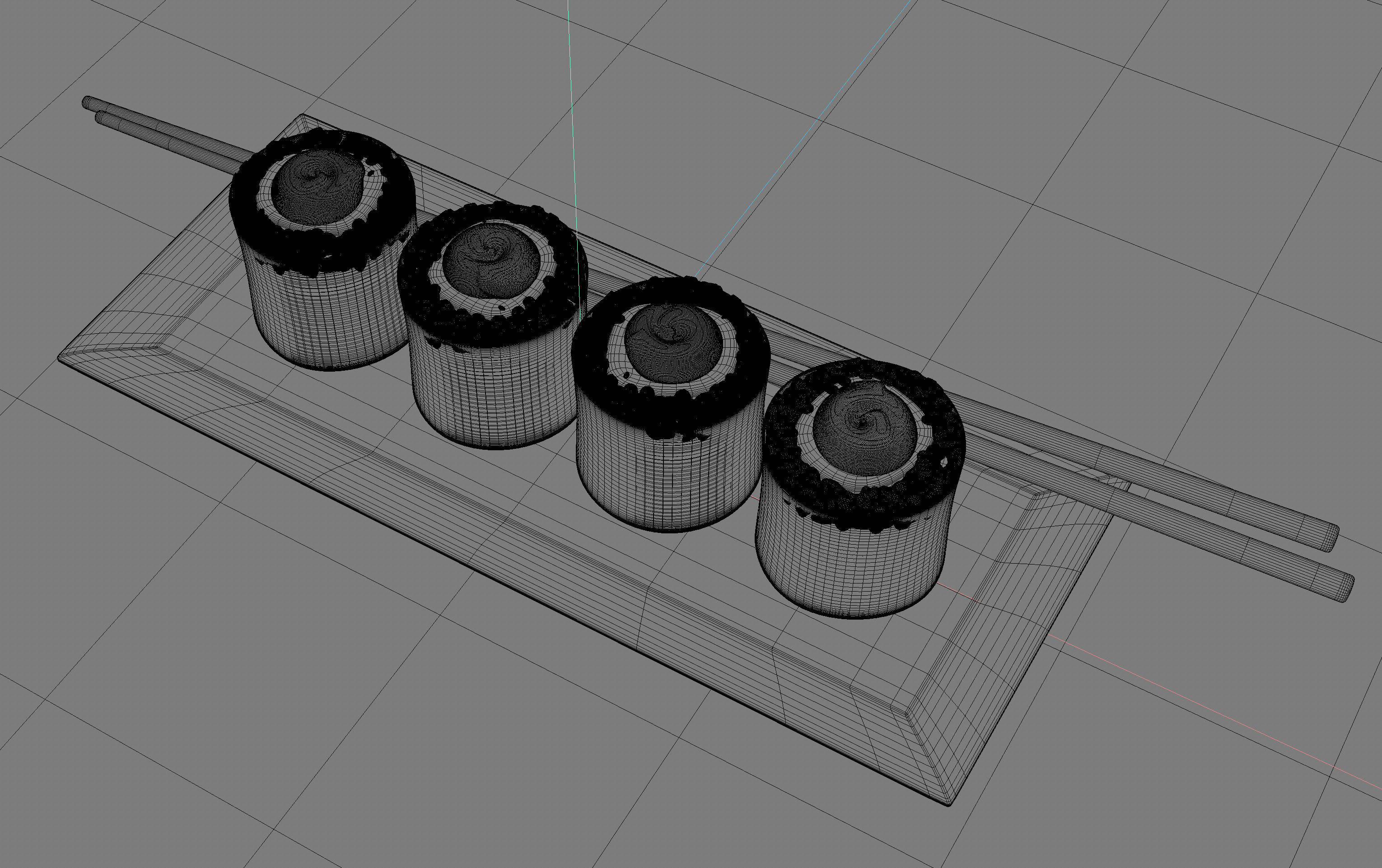 Sushi Salmon Maki 3D model | CGTrader