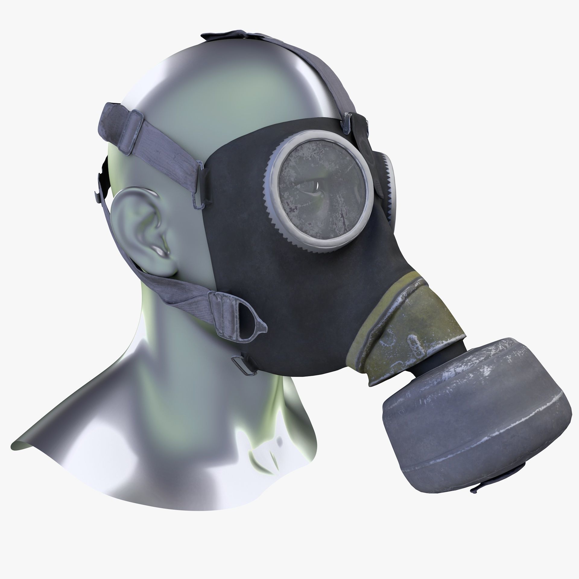 3D model WWII German Gas Mask M38 Low Poly VR / AR / low-poly | CGTrader