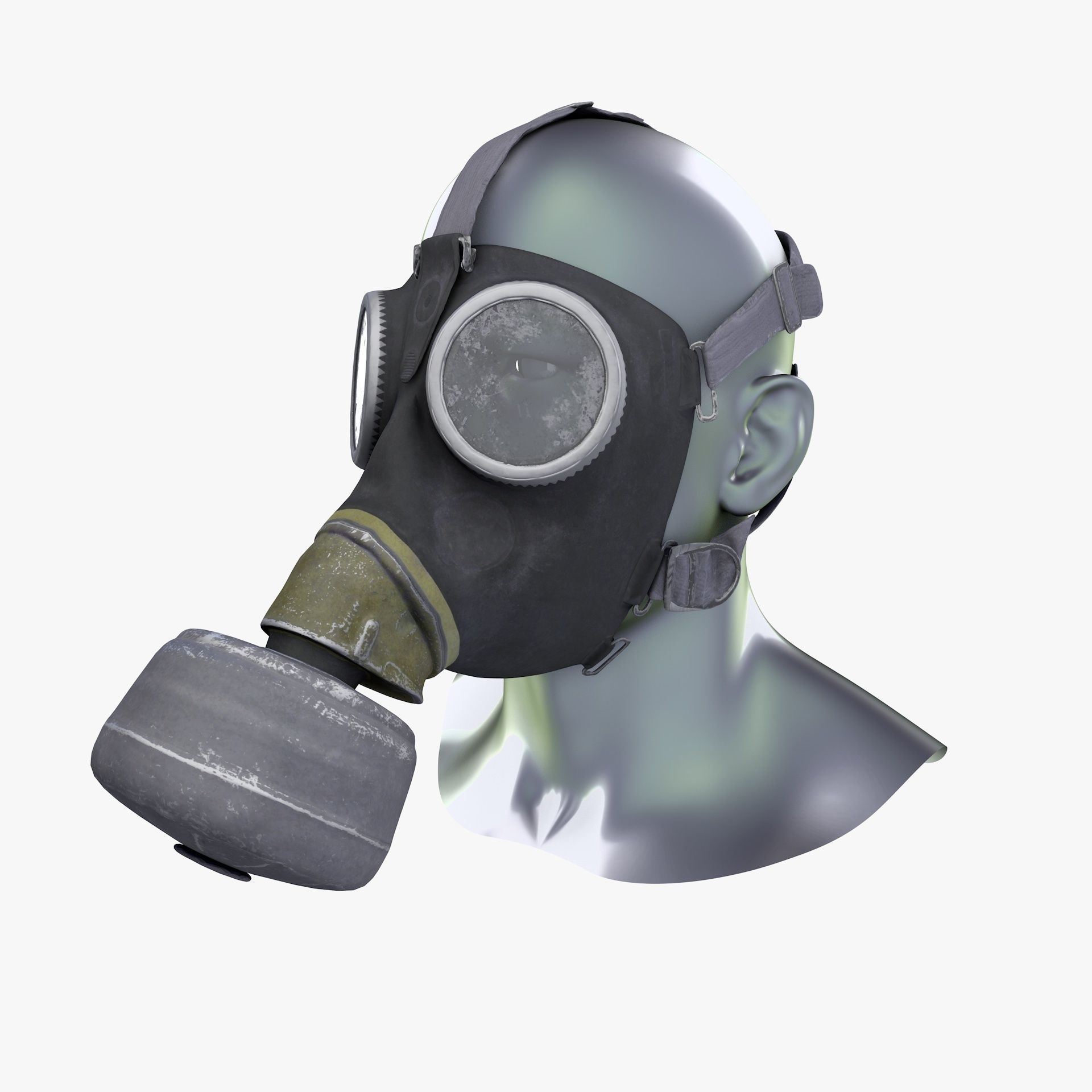 3D model WWII German Gas Mask M38 Low Poly VR / AR / low-poly | CGTrader