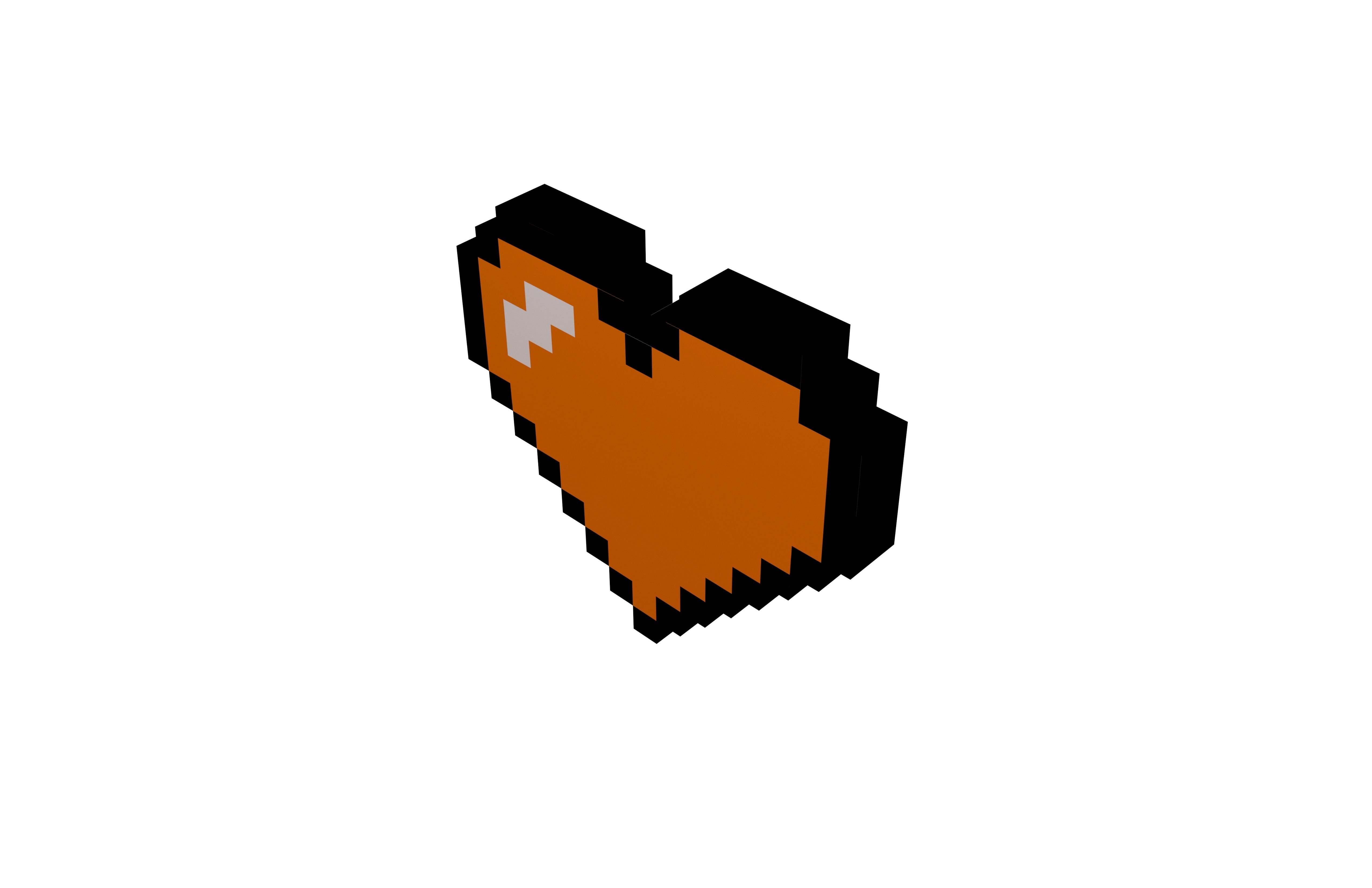 3D model Pixel Heart v1 012 VR / AR / low-poly | CGTrader