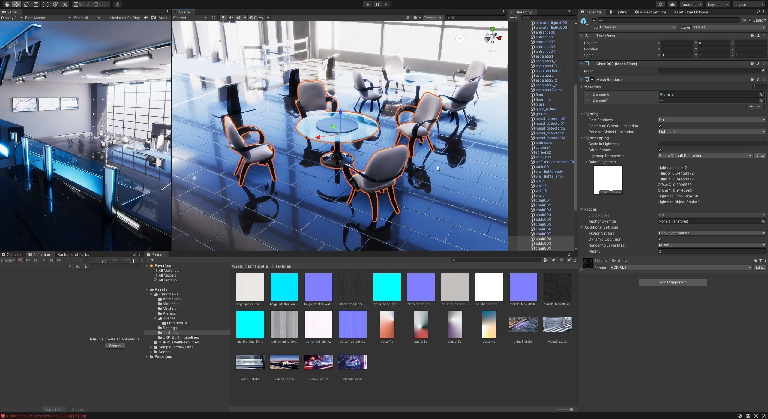 3D model Business Center Lobby Interior Unity asset VR / AR / low-poly ...
